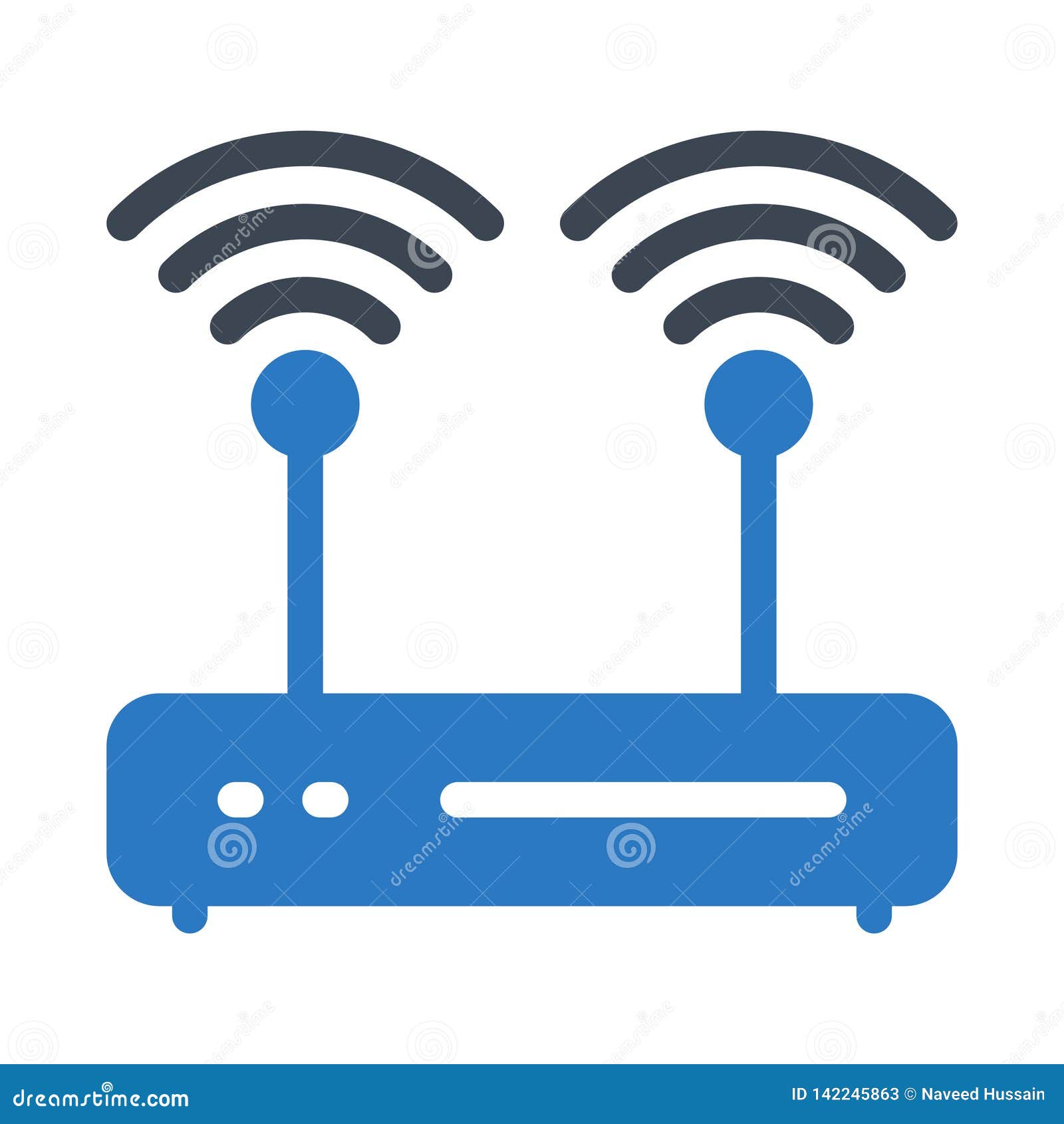 Modem Glyph Color Flat Vector Icon Stock Vector - Illustration of glyph ...