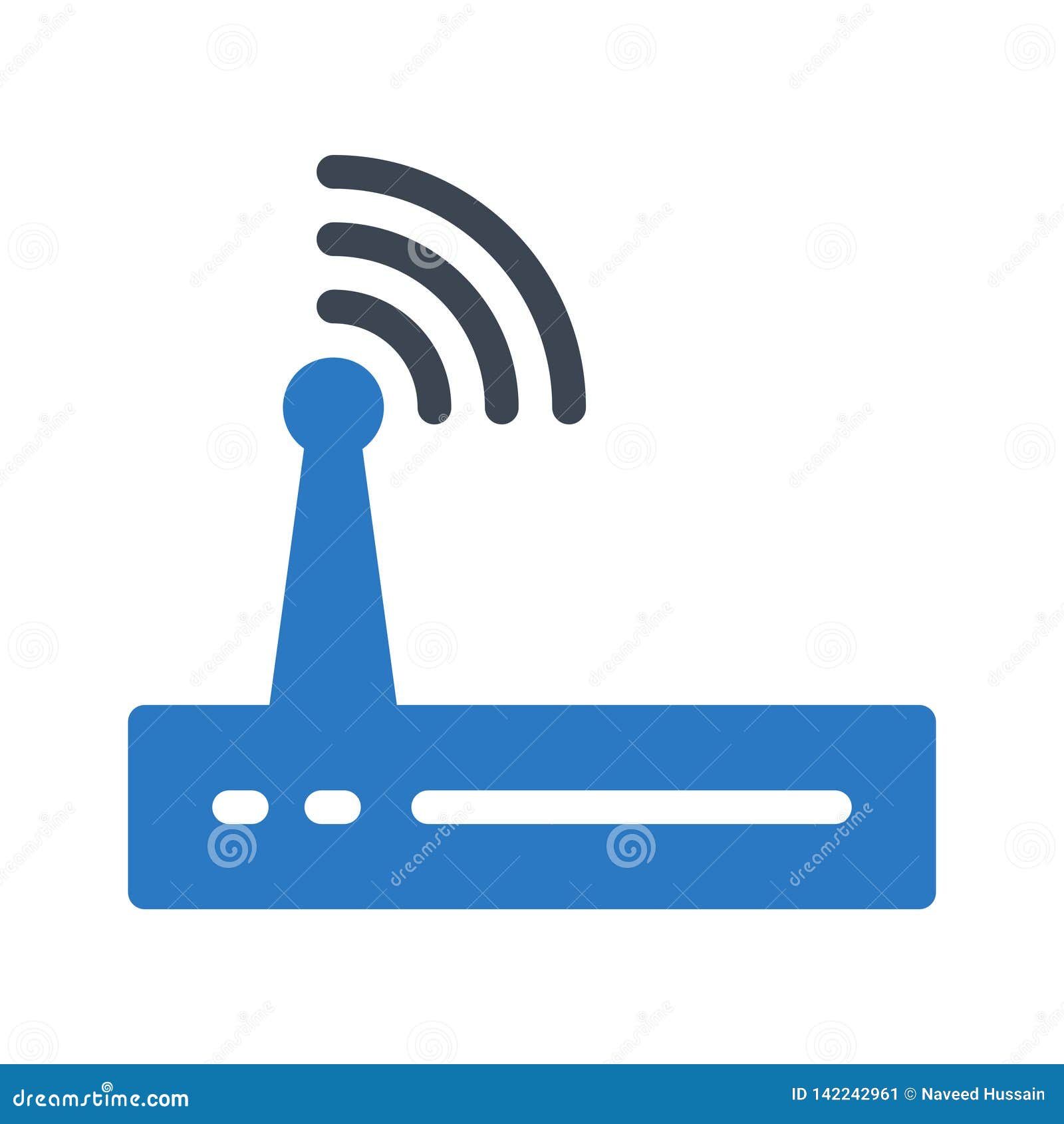 Modem Glyph Color Flat Vector Icon Stock Vector - Illustration of ...