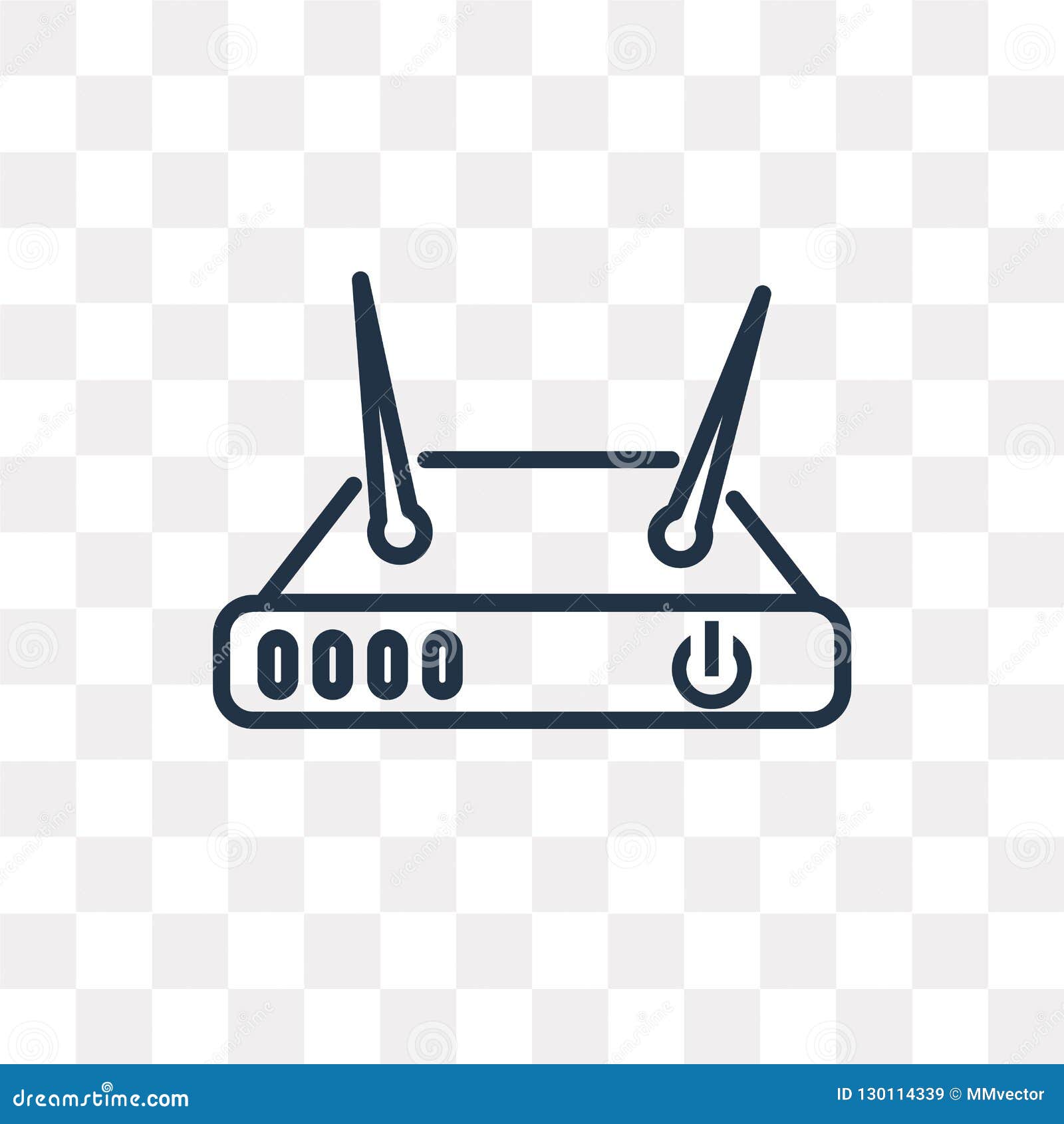 Modem Vector Icon Isolated on Transparent Background, Linear Mod Stock ...
