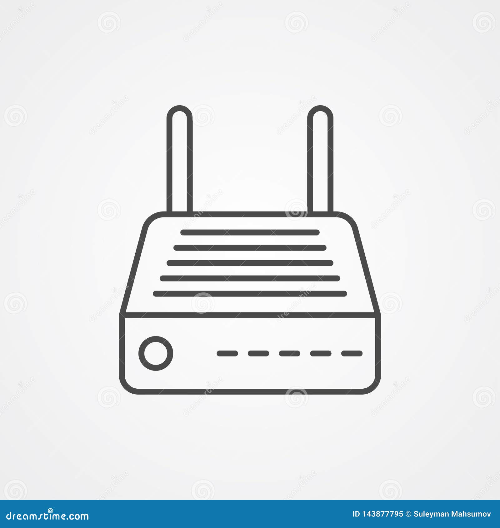 Modem Vector Icon Sign Symbol Stock Vector - Illustration of equipment ...