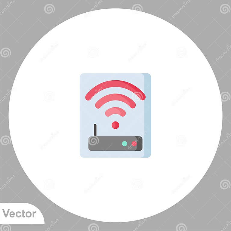 Modem Vector Icon Sign Symbol Stock Vector - Illustration of electronic ...