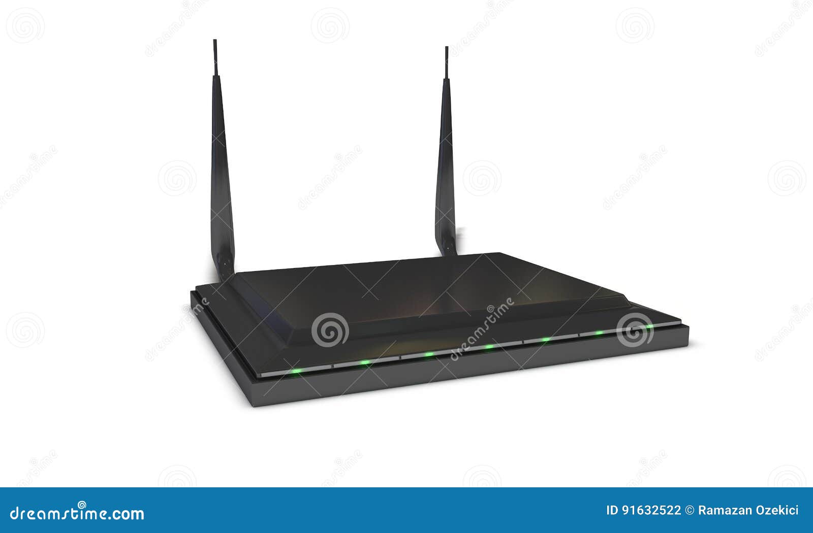 Modem on the White, 3d Render Stock Illustration - Illustration of ...
