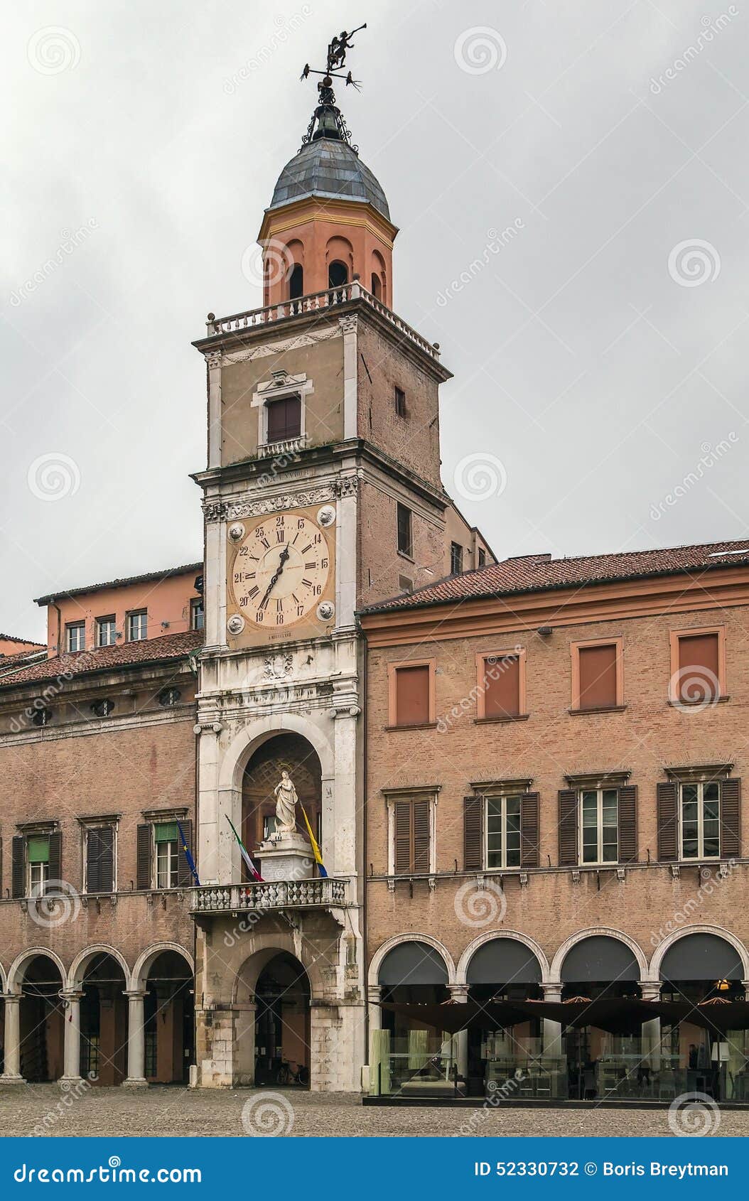 Modena town Hall, Italy stock photo. Image of arch, destination - 52330732