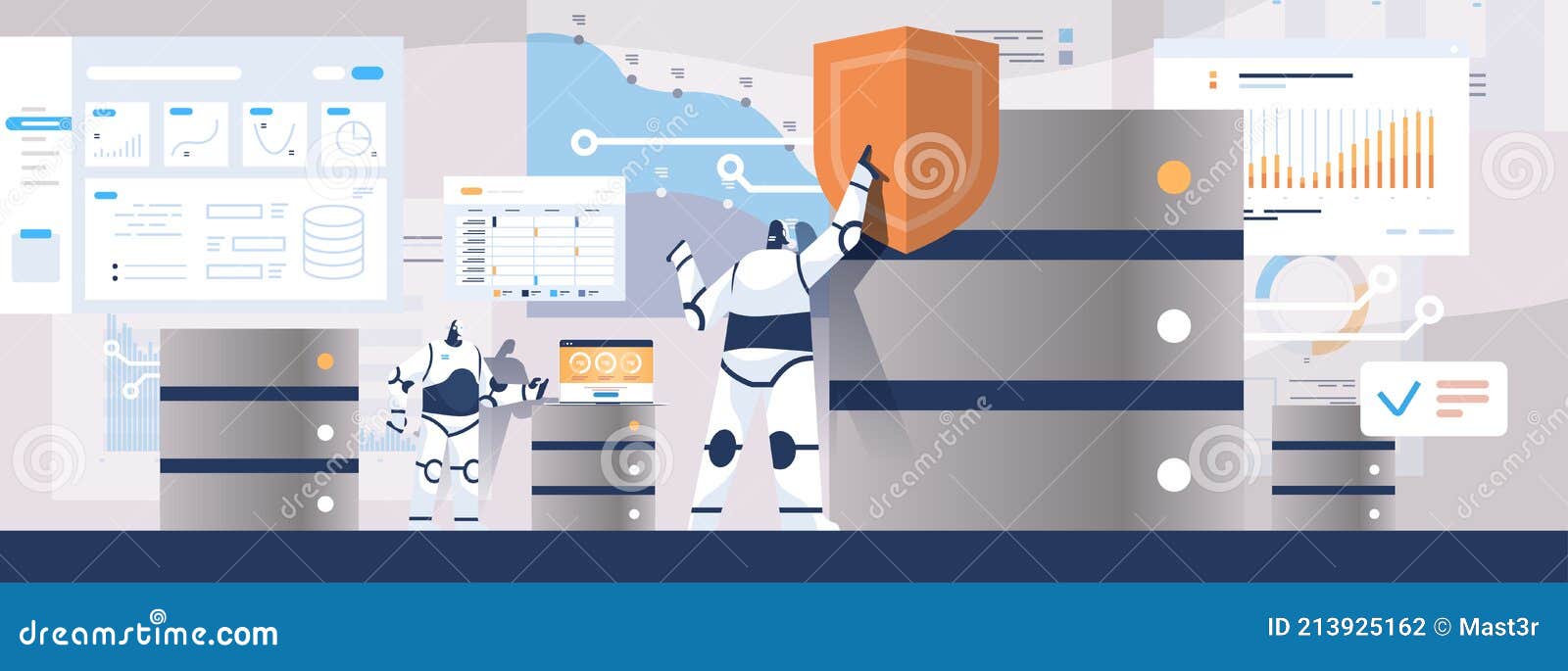 Moder Robotic Admins Working with Dataserver SQL Structured Query ...