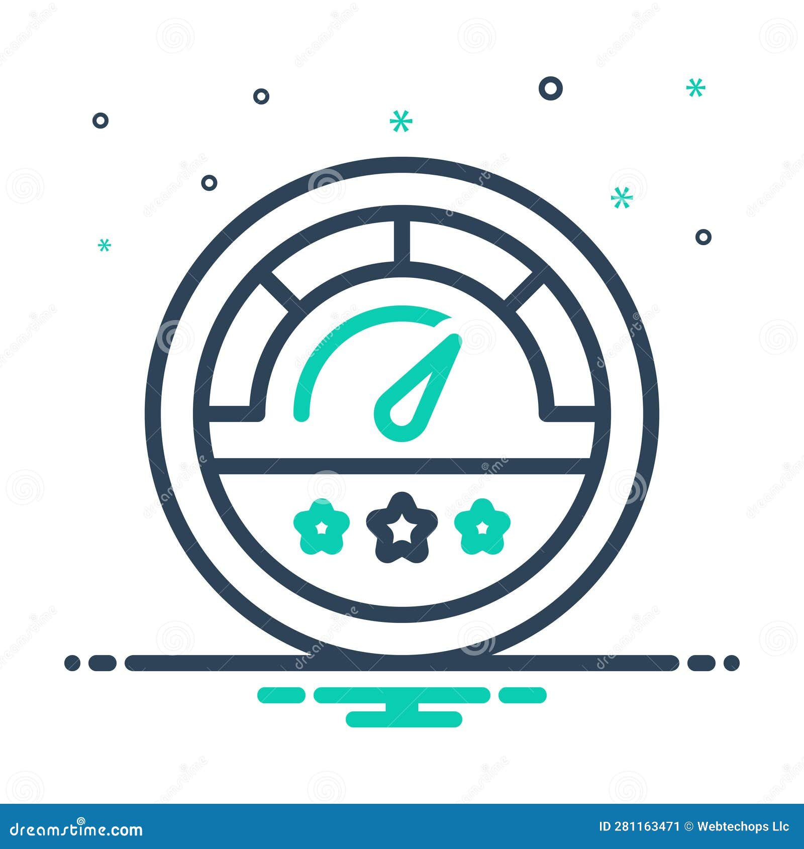 Mix Icon For Moderate, Medium And Gauges Cartoon Vector | CartoonDealer ...