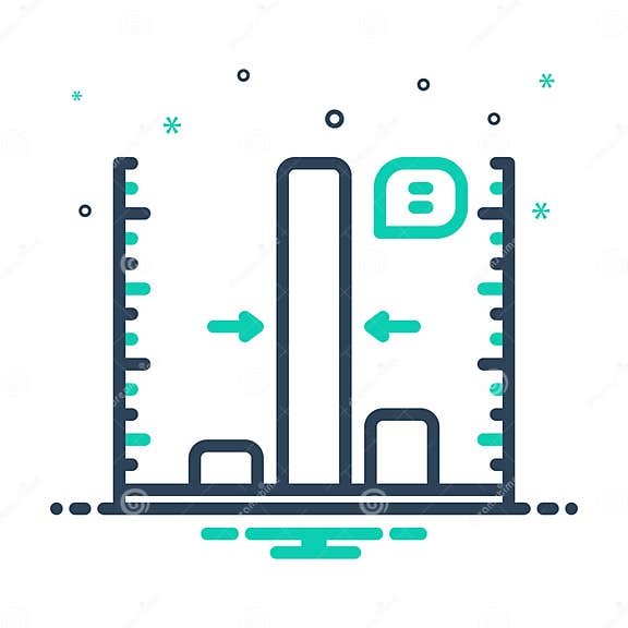 Mix Icon for Moderate, Bar Graph and Mediator Stock Vector ...