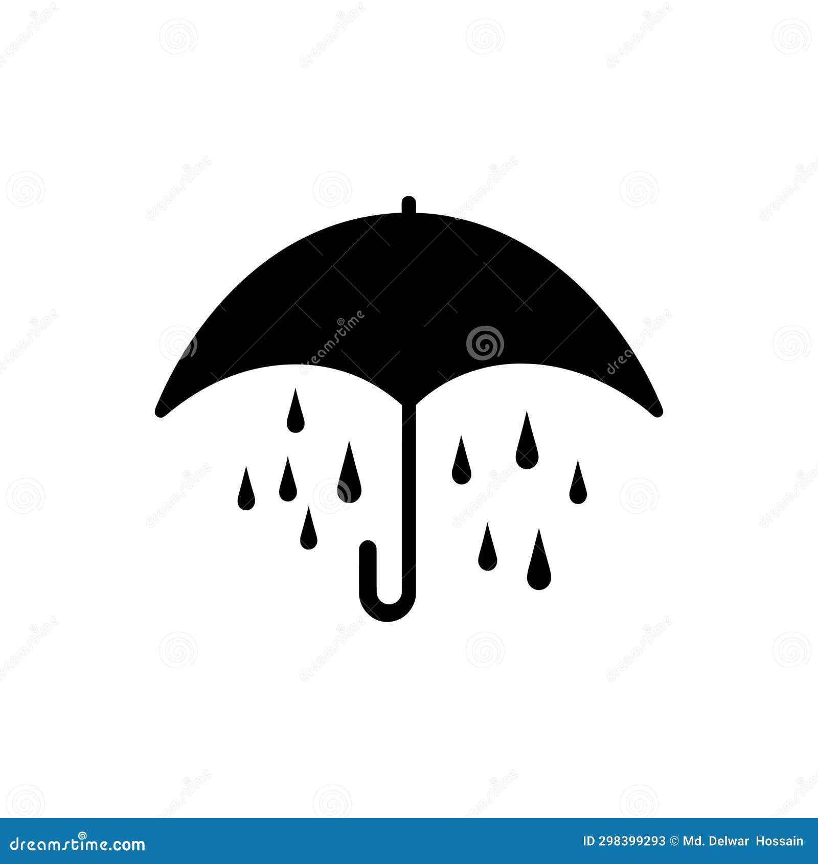 Moderate rain icon stock vector. Illustration of precipitation - 298399293
