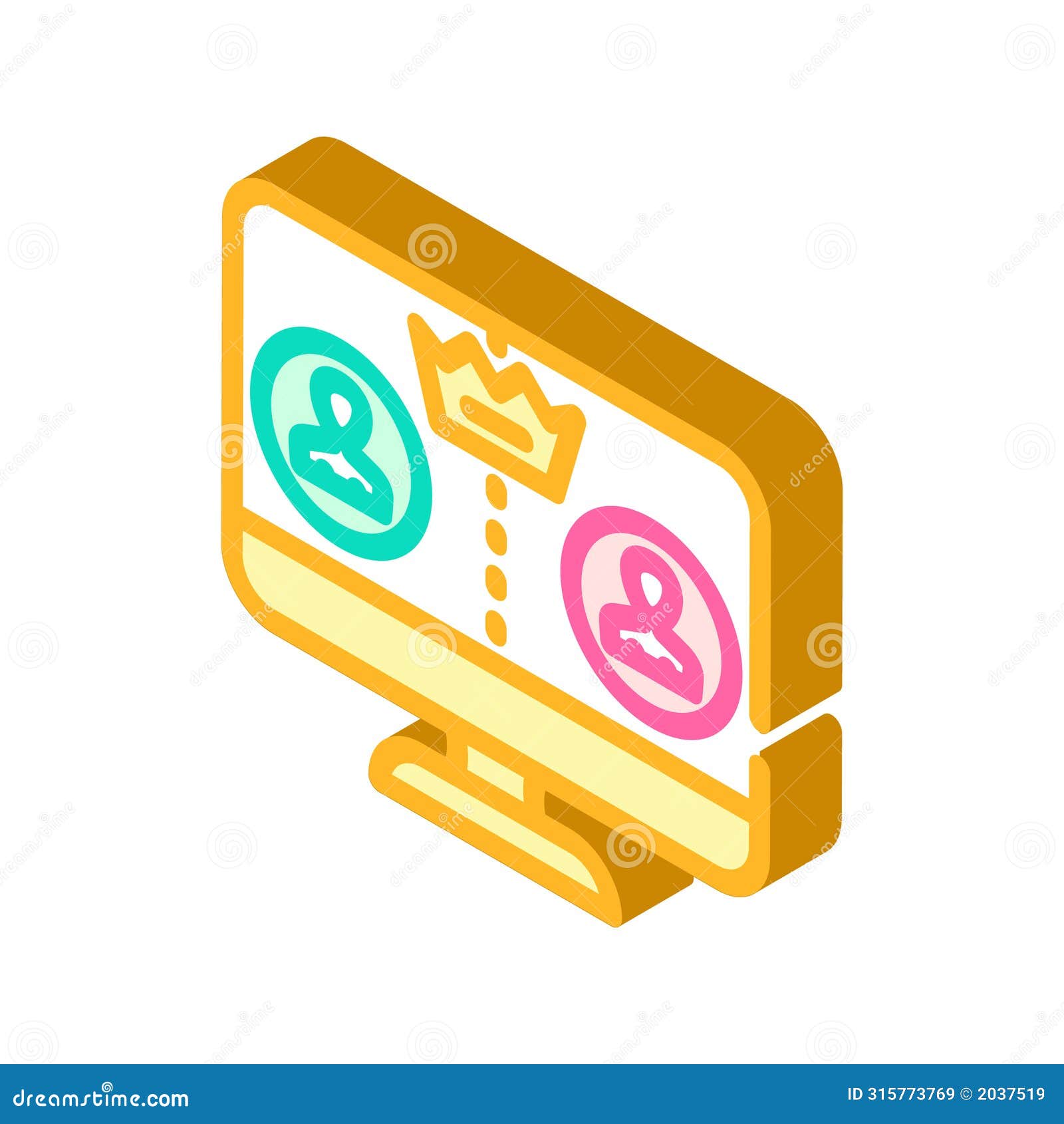 Moderator Control Isometric Icon Vector Illustration Stock Vector ...