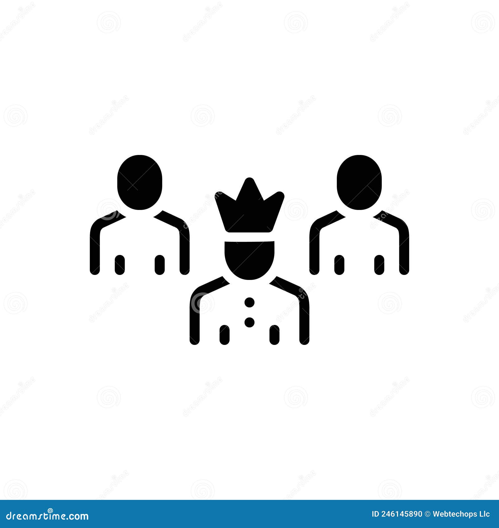 Black Solid Icon for Moderator, Mediator and Middleman Stock Vector ...