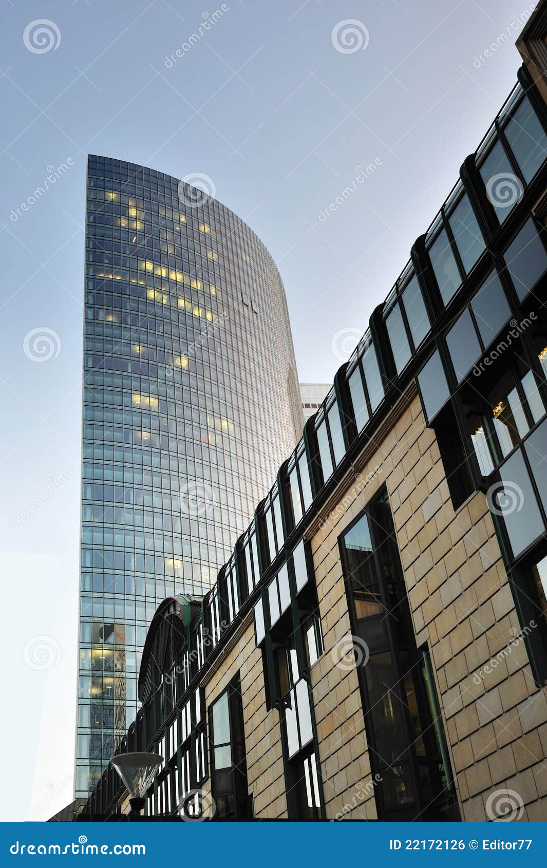 Moderl Building Skyscraper in Frankfurt Stock Photo - Image of ...