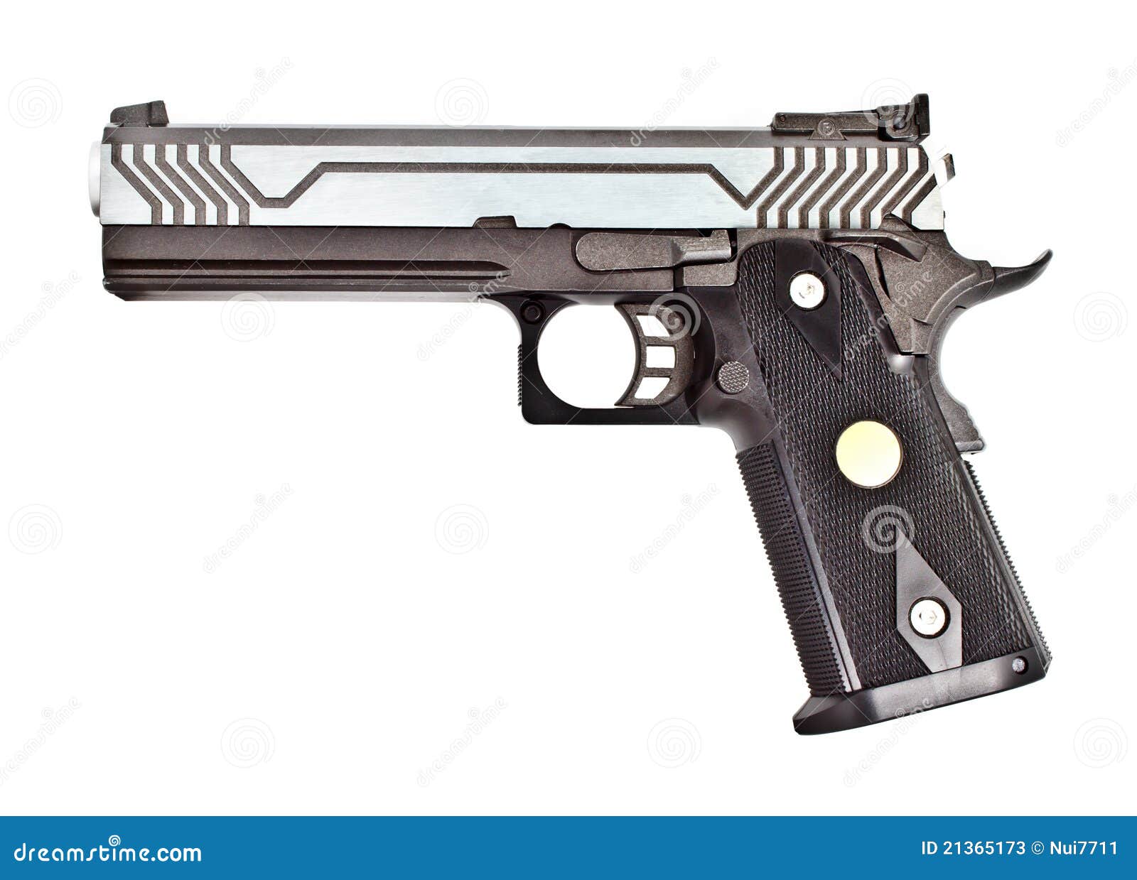 Modern .45 Semi Automatic Handgun Stock Image - Image of armed, police ...