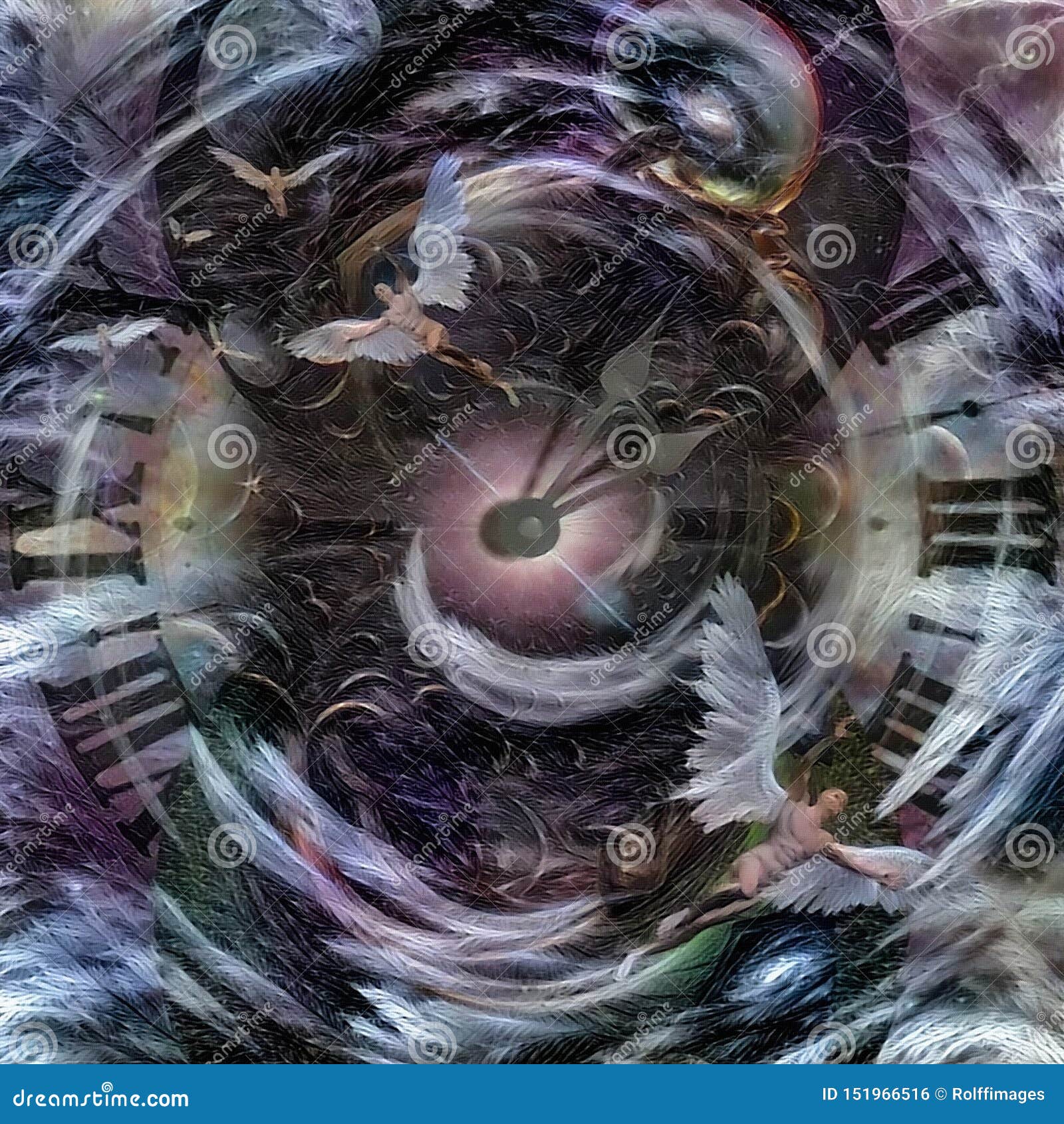 Angels in time stock illustration. Illustration of hand - 151966516
