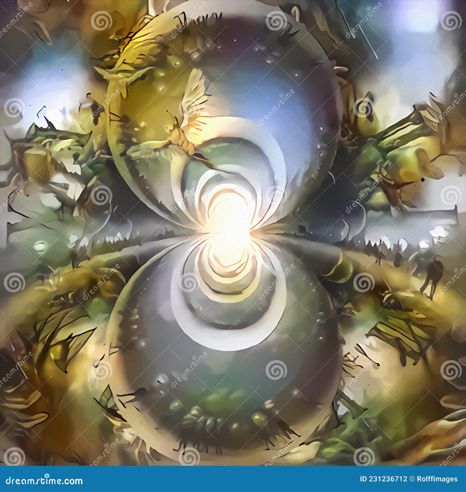 Modern Abstract with Angels Stock Illustration - Illustration of ...