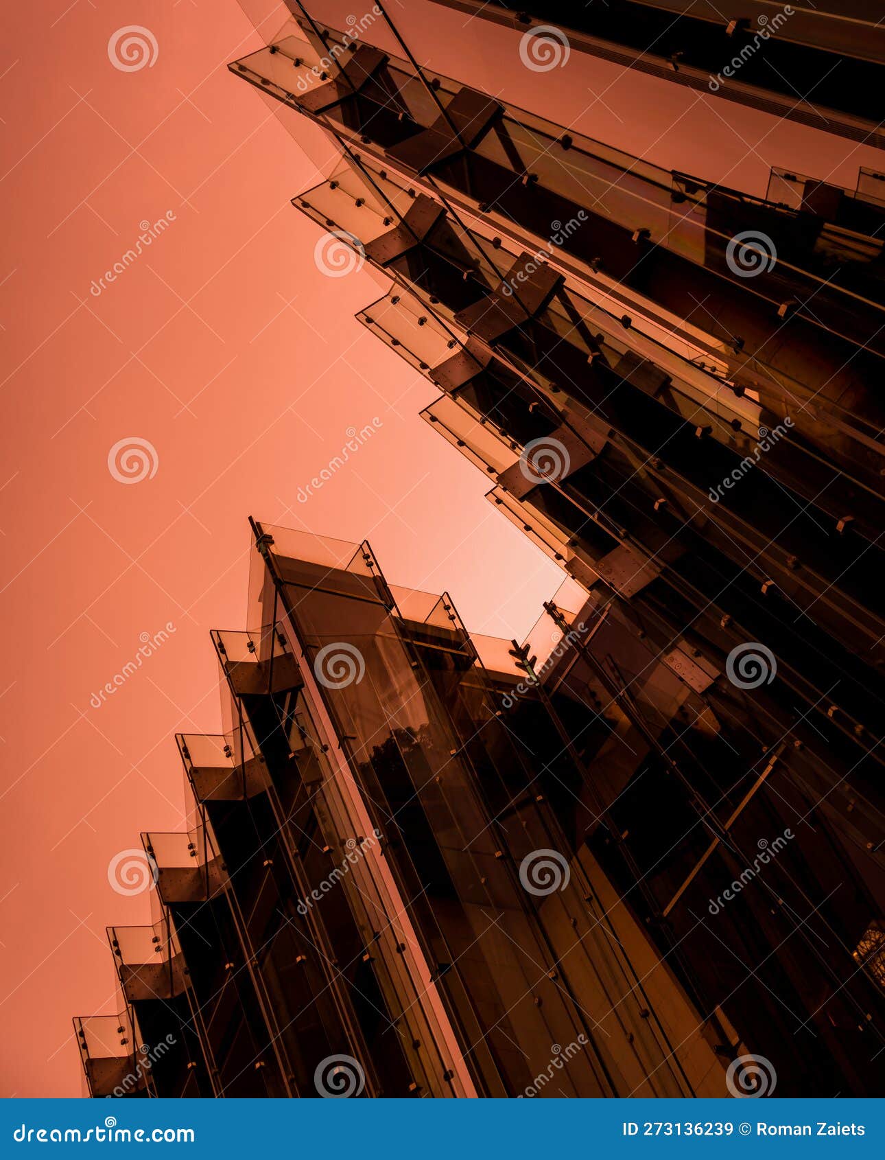 Modern Abstract Architecture And Details Background With Metal And