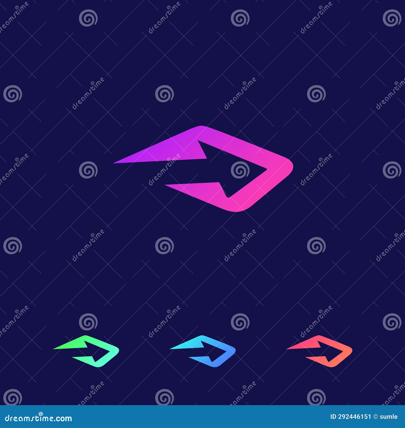 Simple Modern Abstract Arrow Logo Stock Vector - Illustration of ...