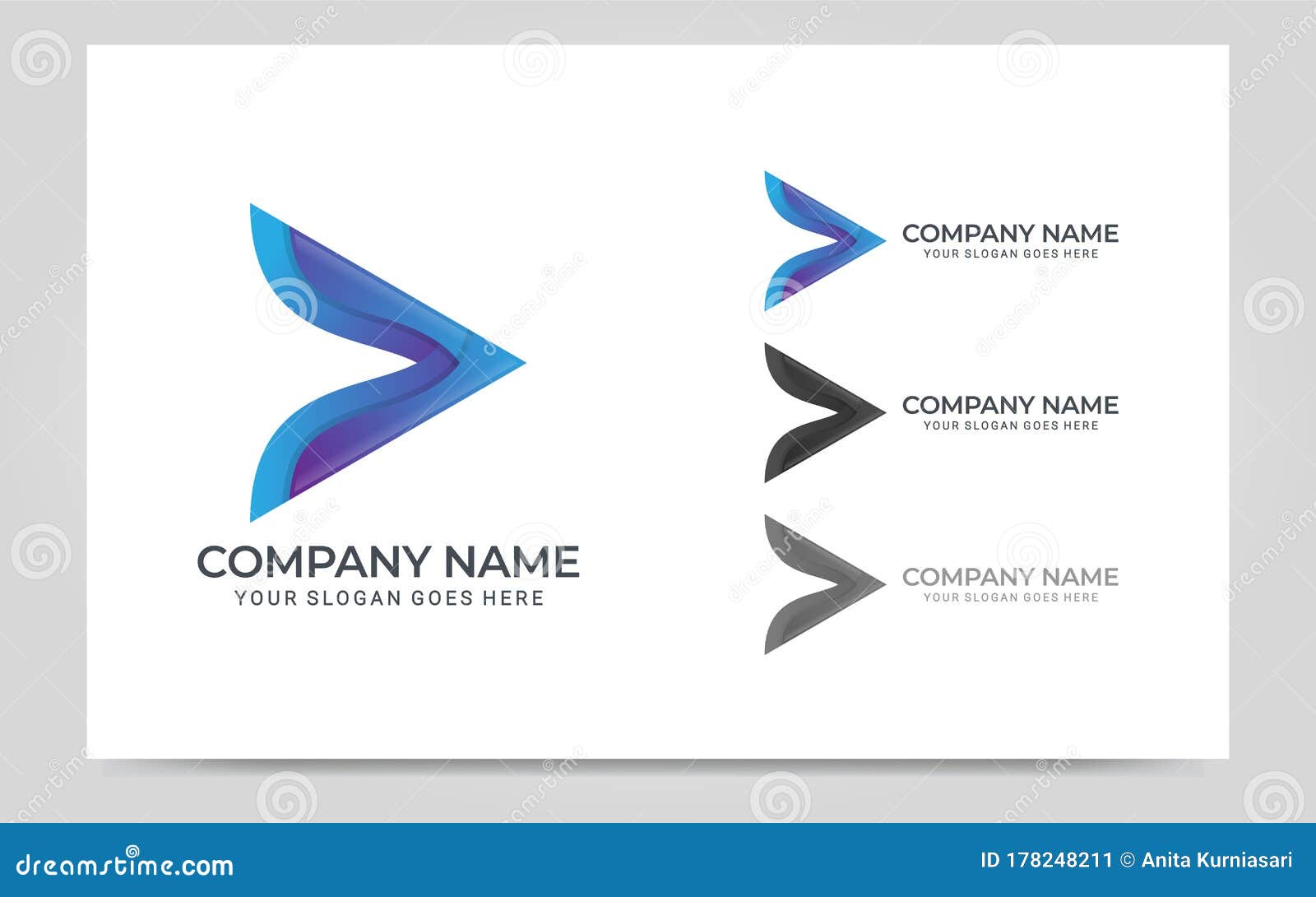 Modern Abstract Arrow Logo Symbol Design. Vector Graphic Illustration ...