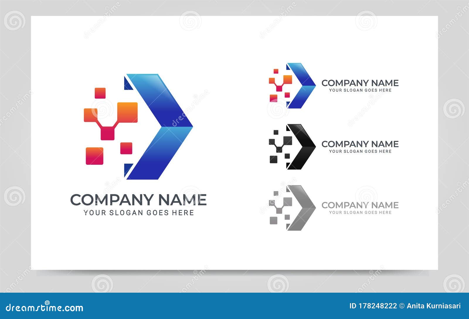 Modern Abstract Arrow Logo Symbol Design. Vector Graphic Illustration ...