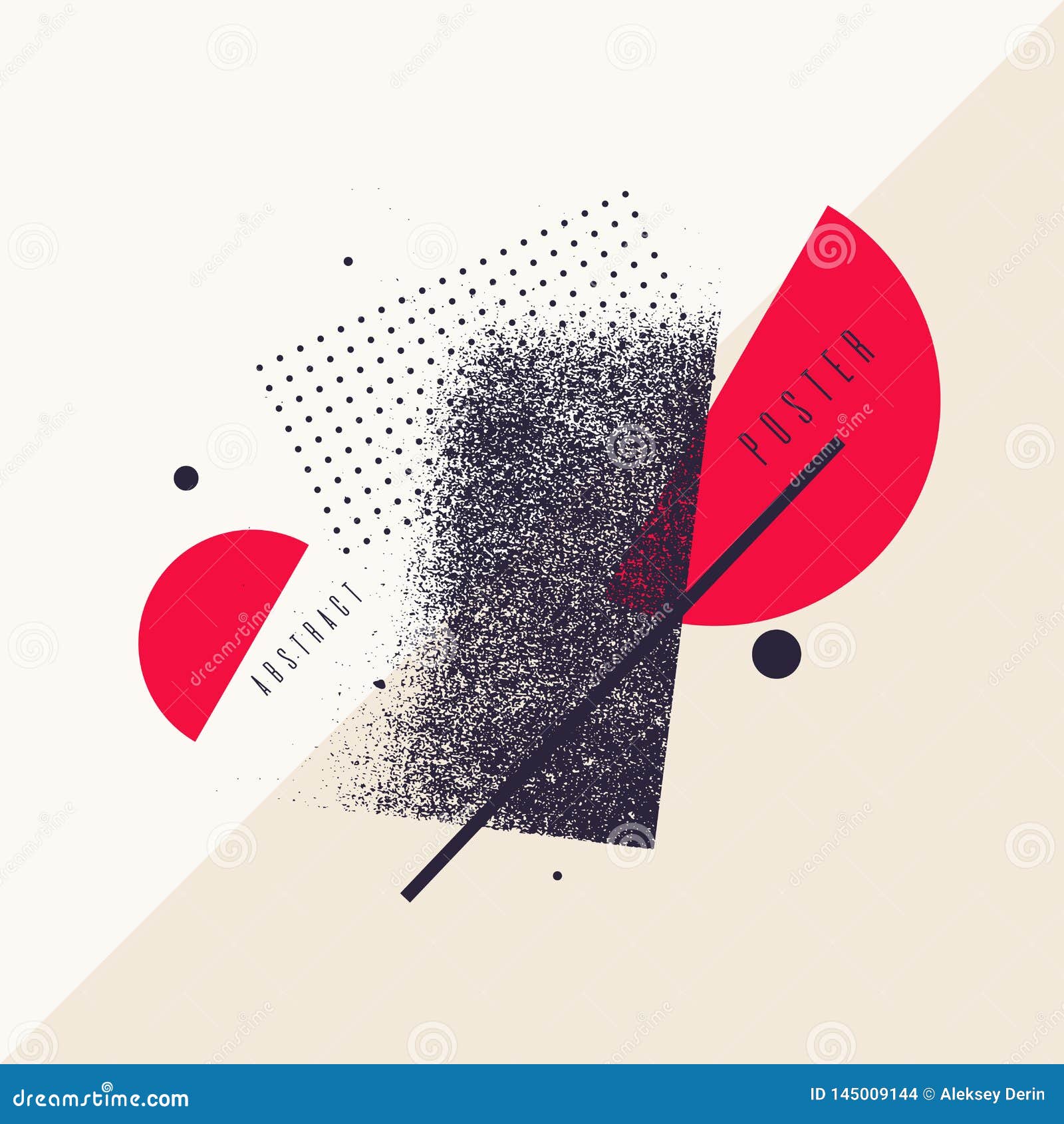 Modern Abstract Art Geometric Background with Flat, Minimalistic Style ...