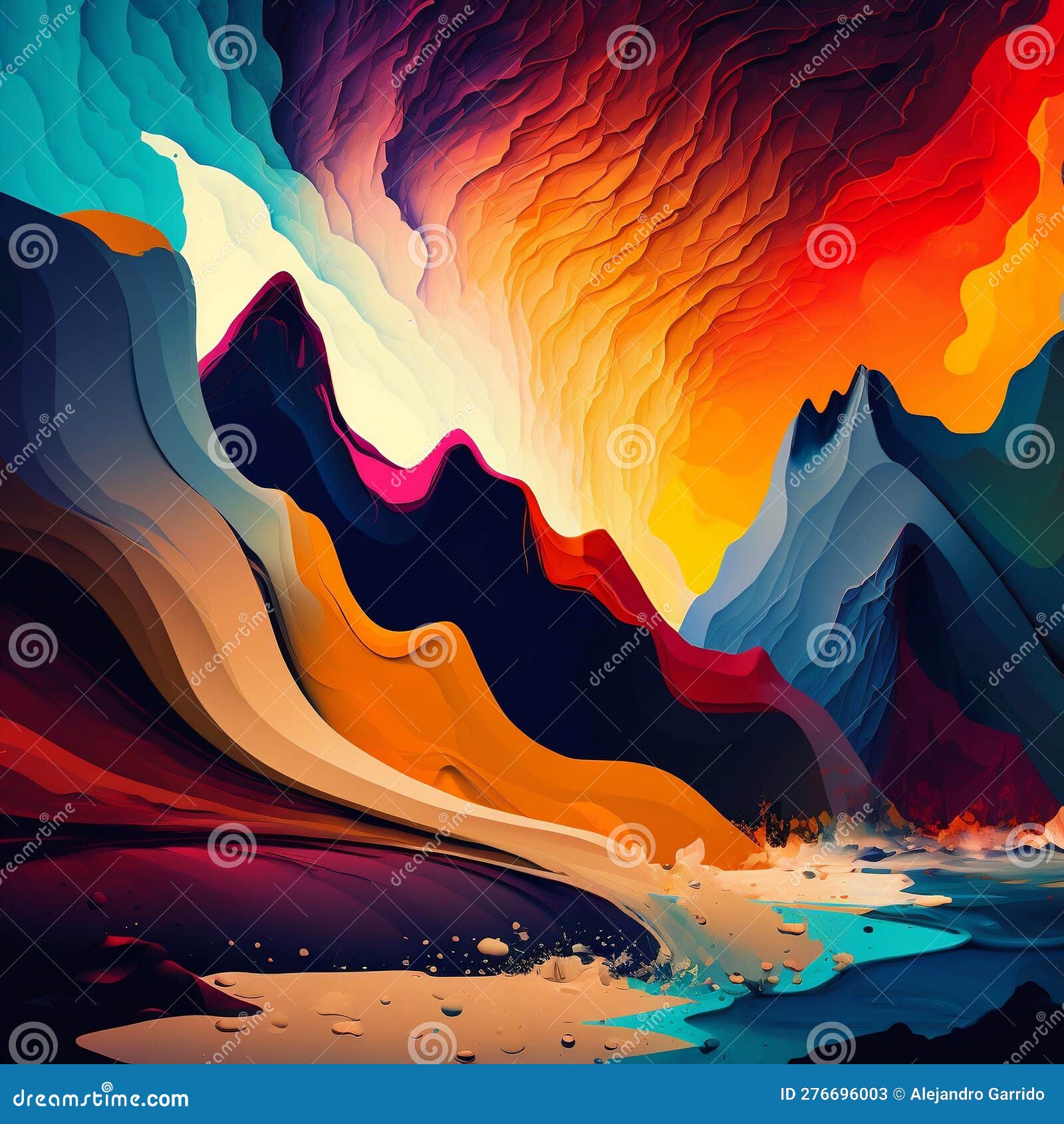 Modern and Abstract Art stock illustration. Illustration of poster ...