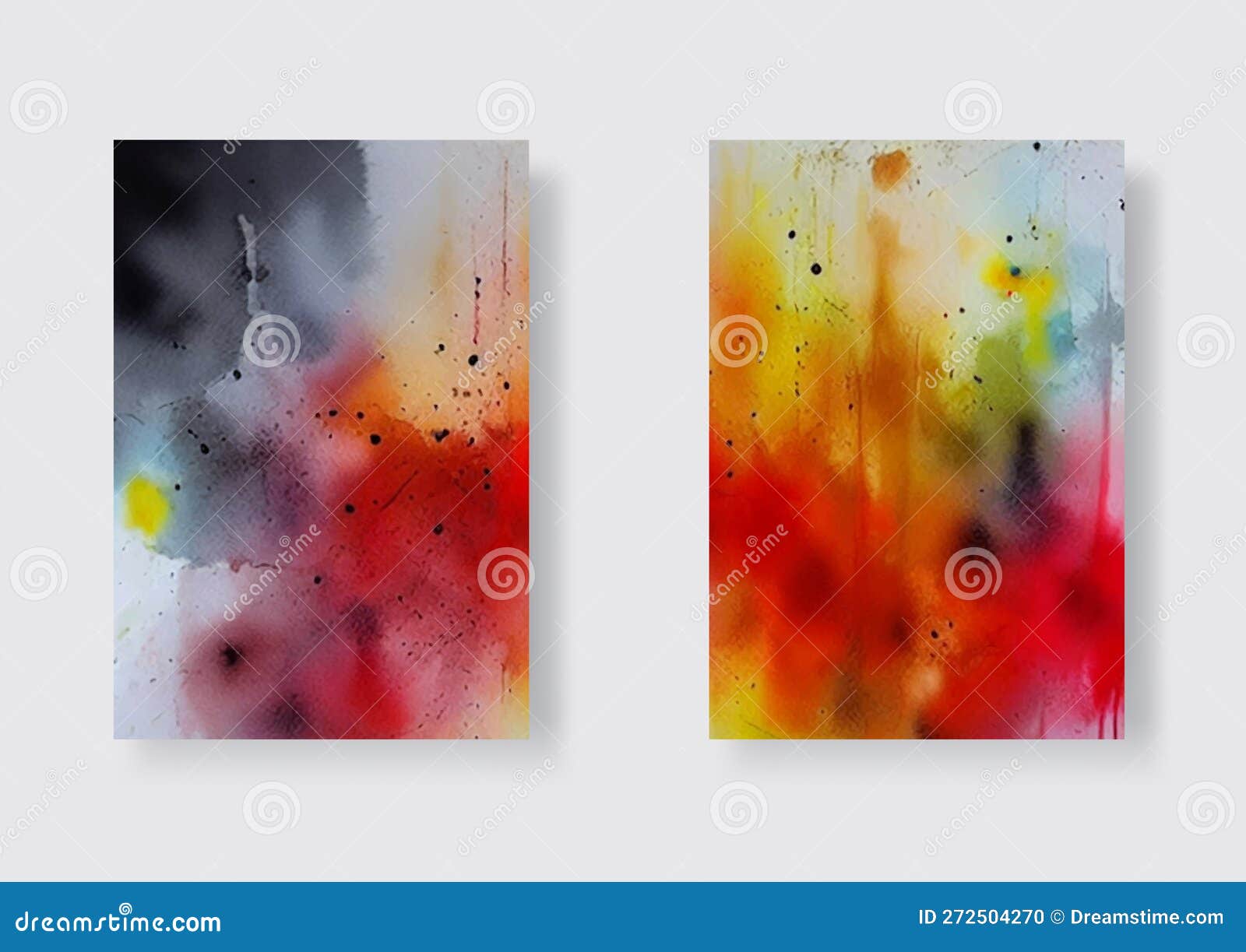 Modern Abstract Art Painting. Vector Illustration Set. Stock Vector ...