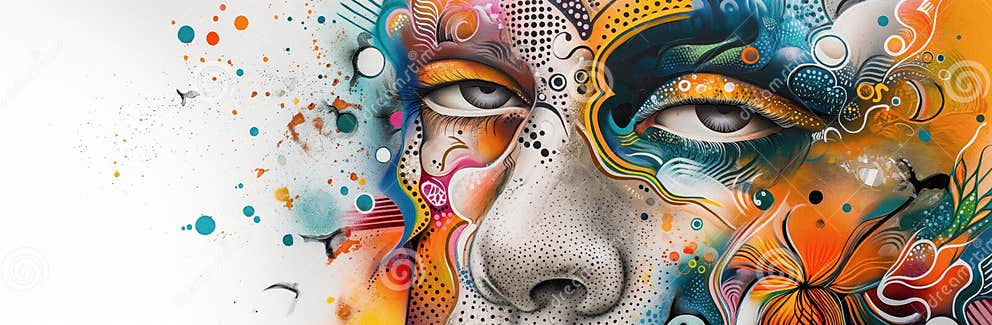 Modern Abstract Art stock image. Image of abstract, person - 327805895