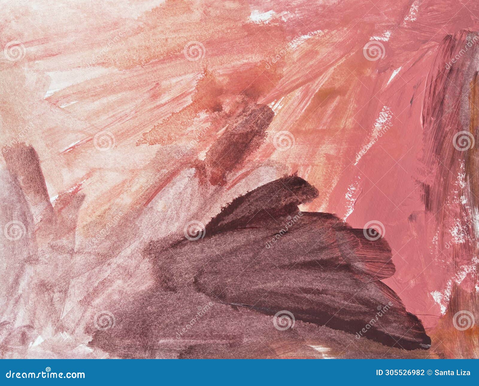 Modern Spring Landscape. Abstract Art Stock Illustration - Illustration ...