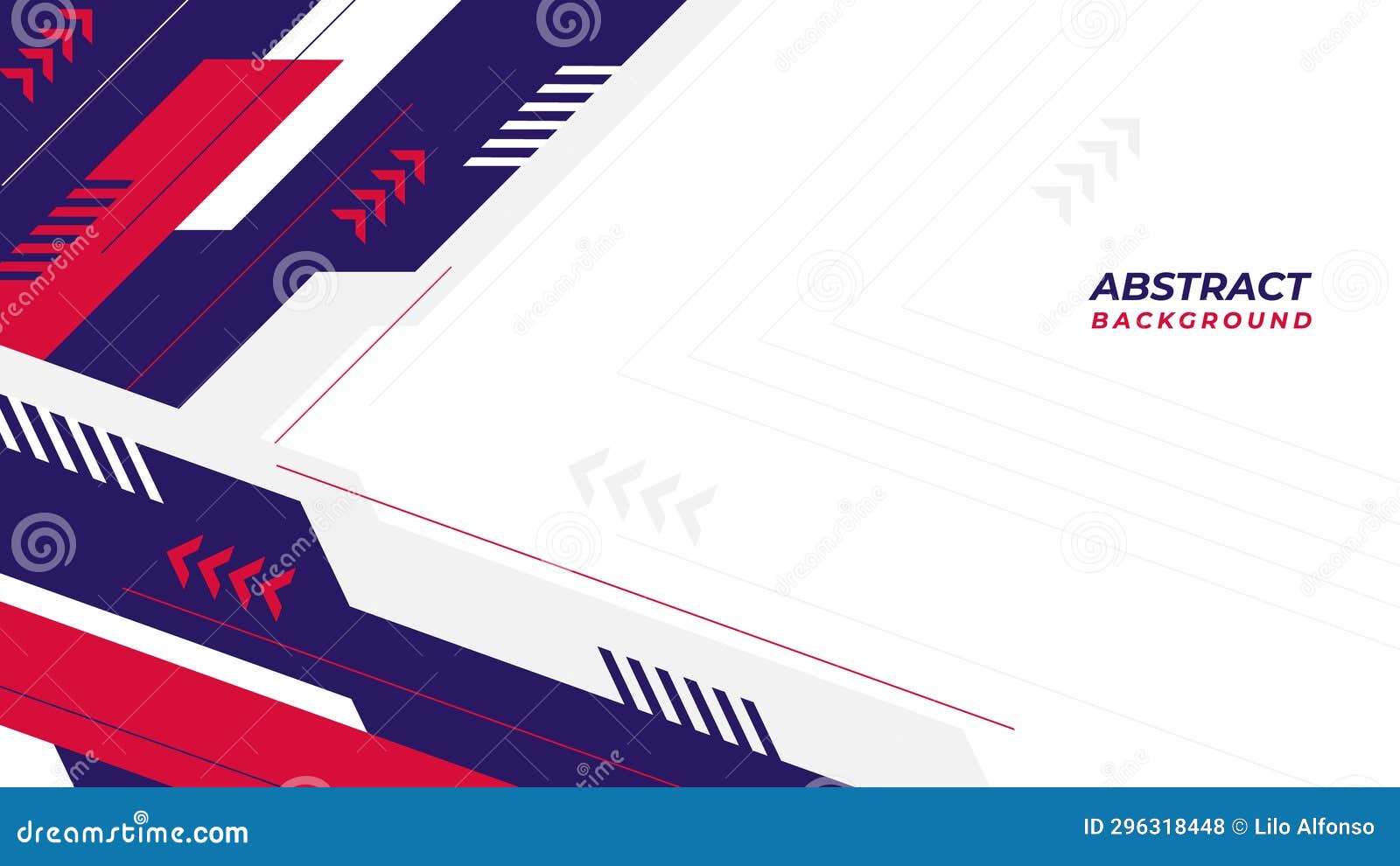 Modern Abstract Background Design with Red and Blue Shape on White ...