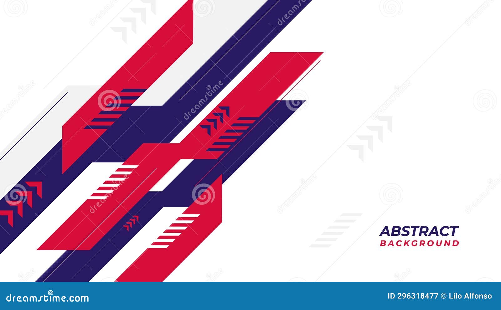 Modern Abstract Background Design with Red and Blue Shape on White ...