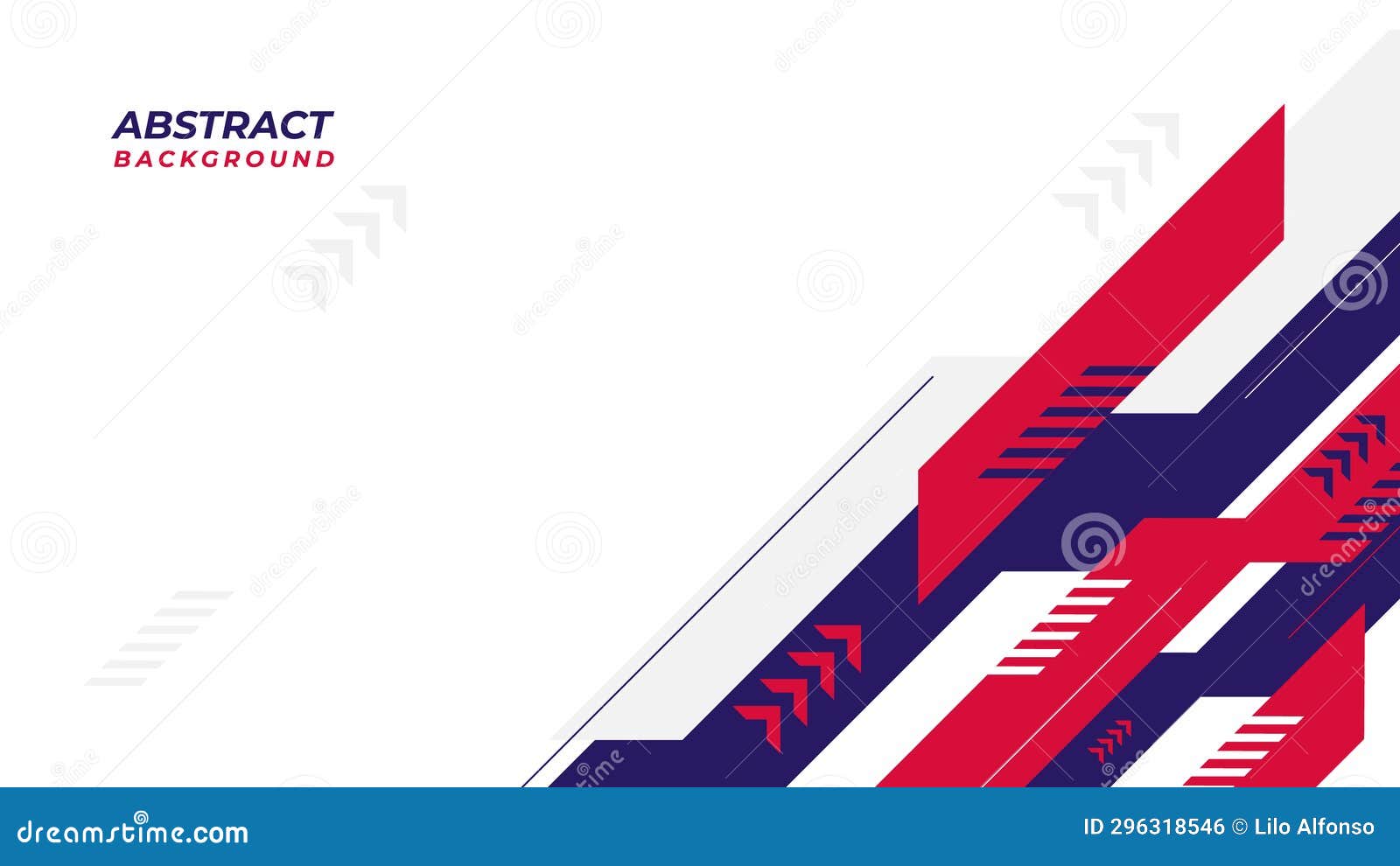 Modern Abstract Background Design with Red and Blue Shape on White ...