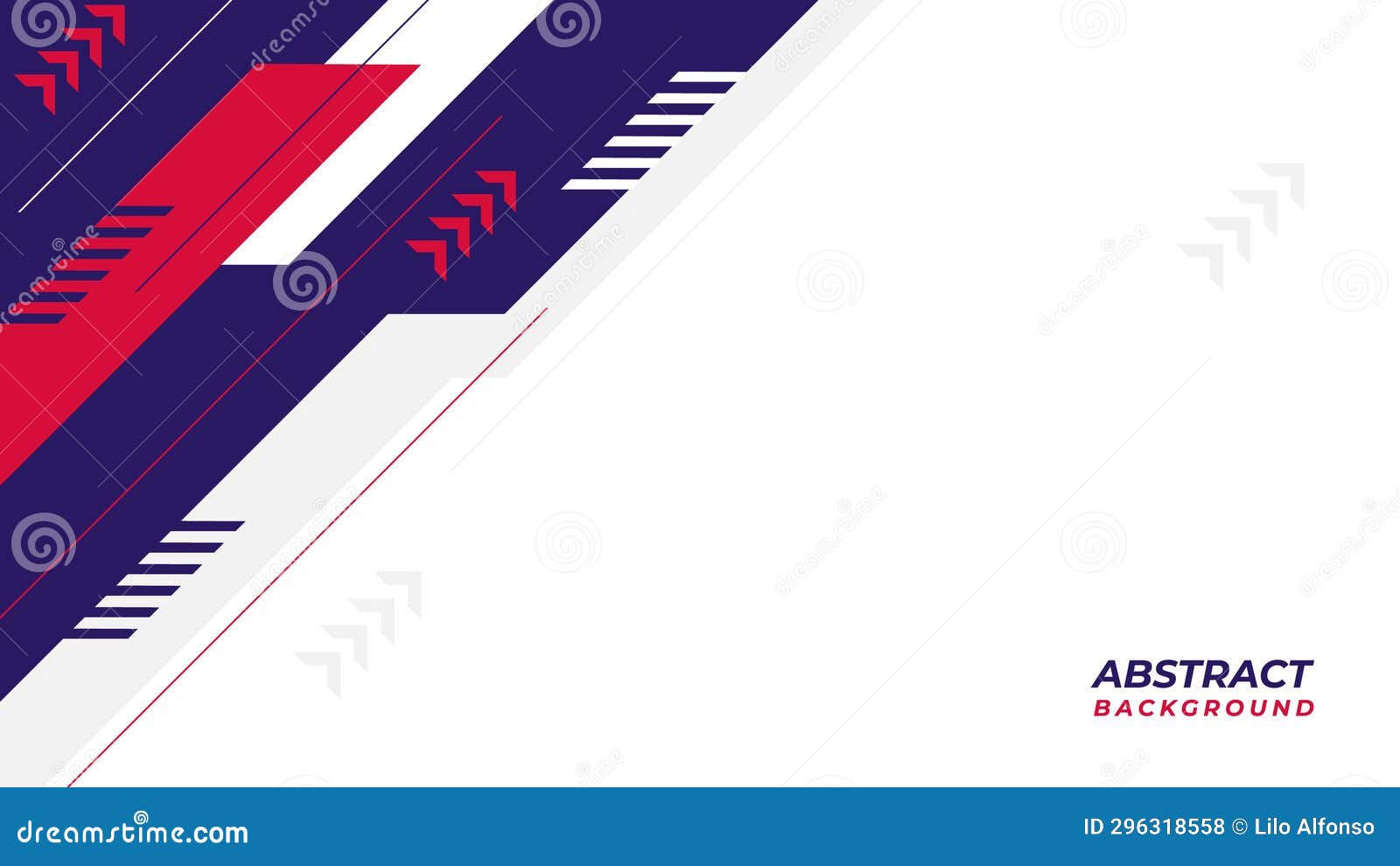 Modern Abstract Background Design with Red and Blue Shape on White ...