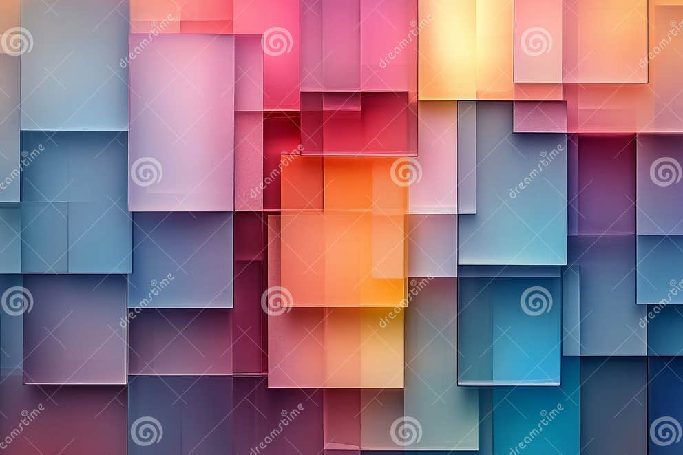 Modern Abstract Background Featuring Overlapping Translucent Squares in ...