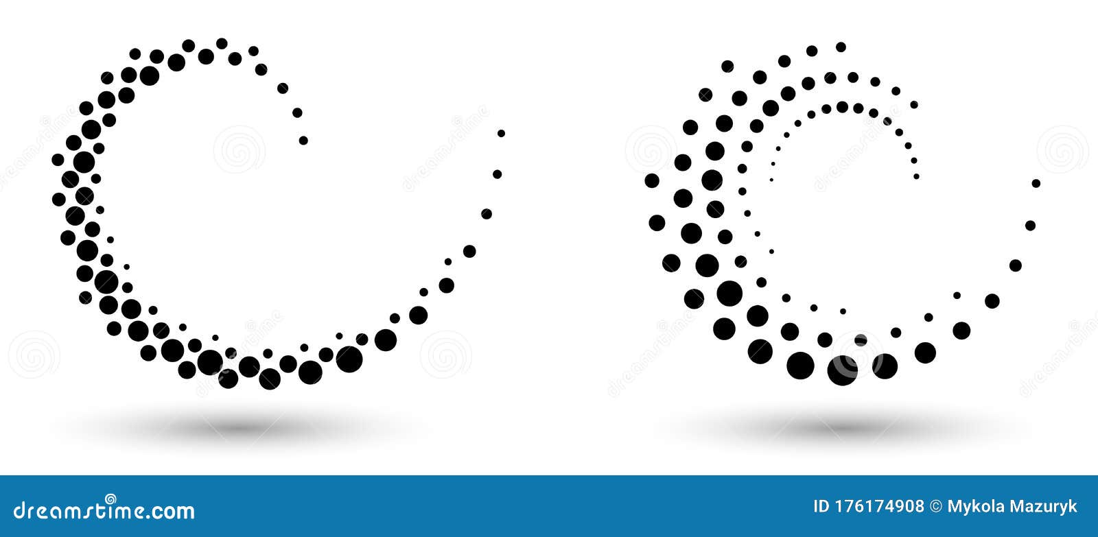 Dotted Frame. Background For Text Of Uniformly Decreasing Circles ...