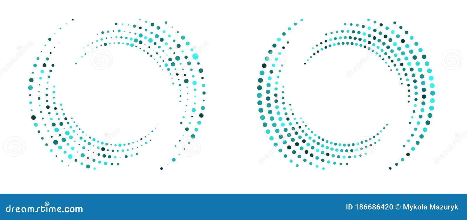 Modern Abstract Background. Halftone Dots in Circle Form. Round Logo ...