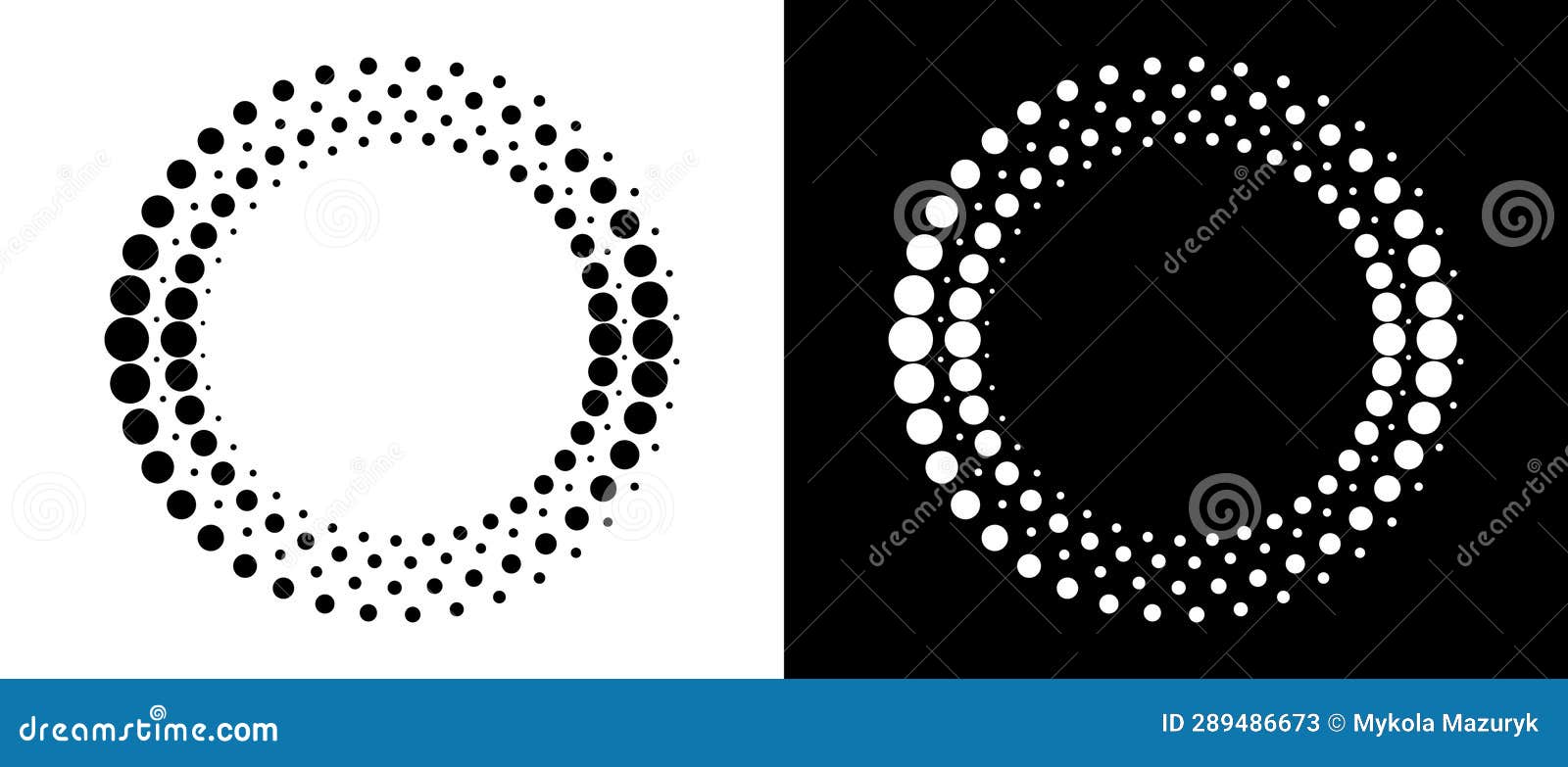 Modern Abstract Background. Halftone Dots in Circle Form. Round Logo ...