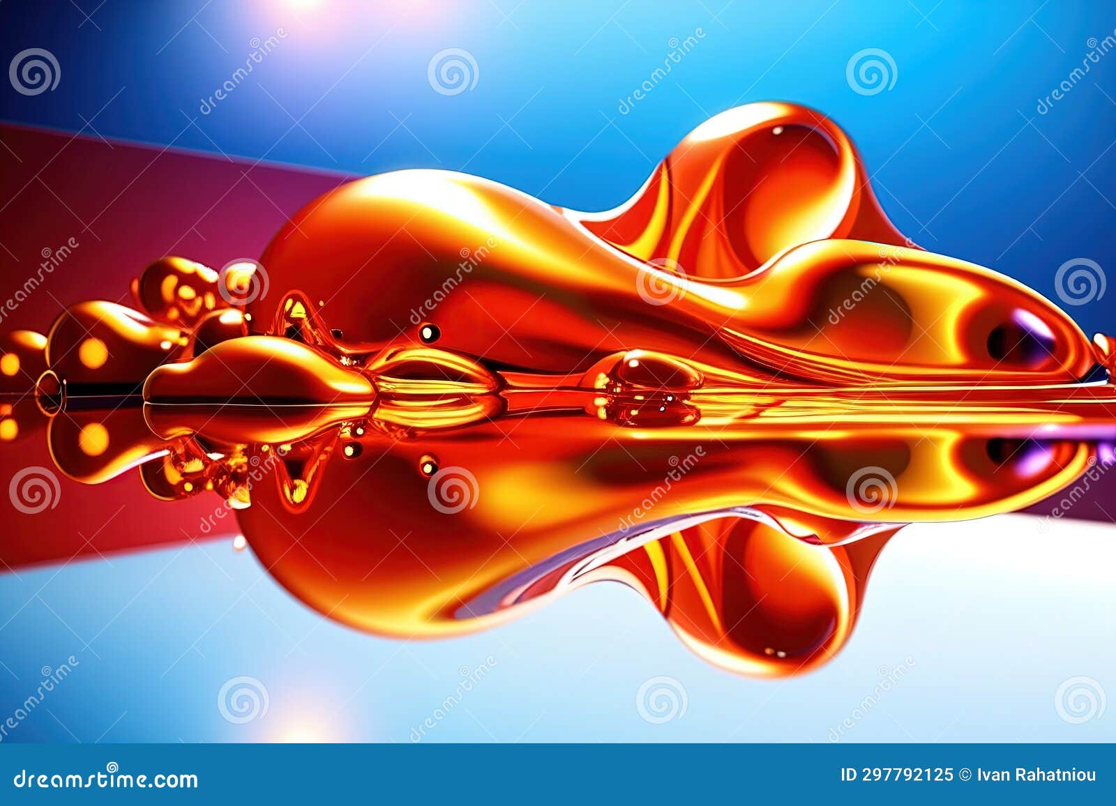 Modern Abstract Background, Liquid Glass, Metal Wavy Figures Stock ...