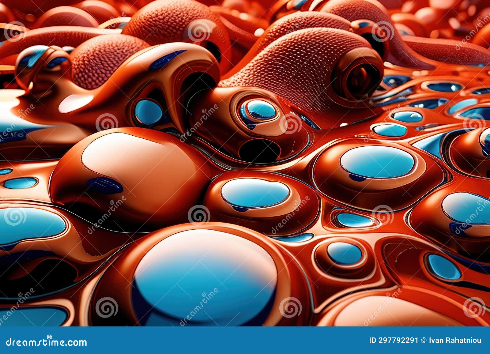 Modern Abstract Background, Liquid Glass, Metal Wavy Figures Stock ...