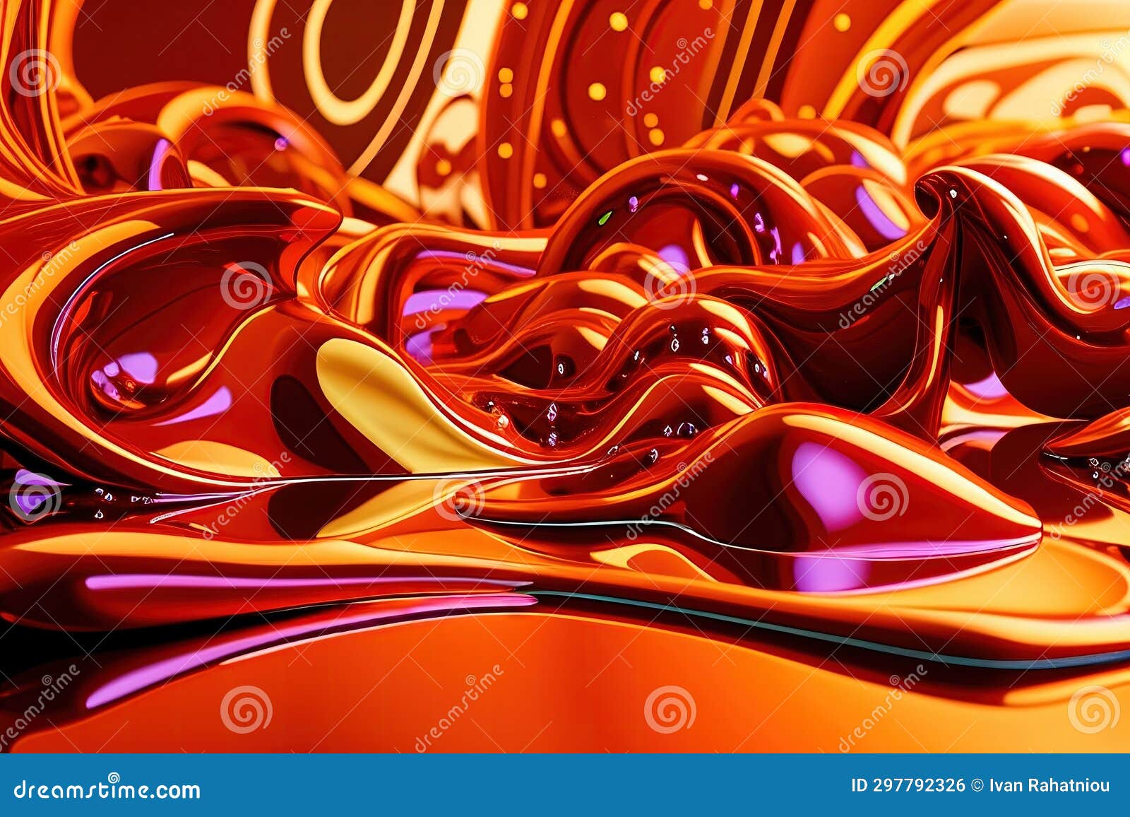 Modern Abstract Background, Liquid Glass, Metal Wavy Figures Stock ...