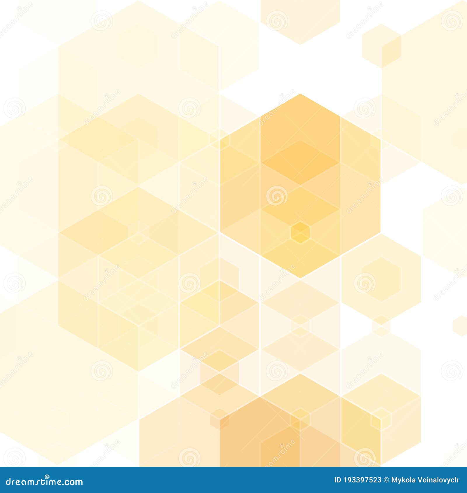 Modern Abstract Background with Orange and Yellow Vector Hexagon ...