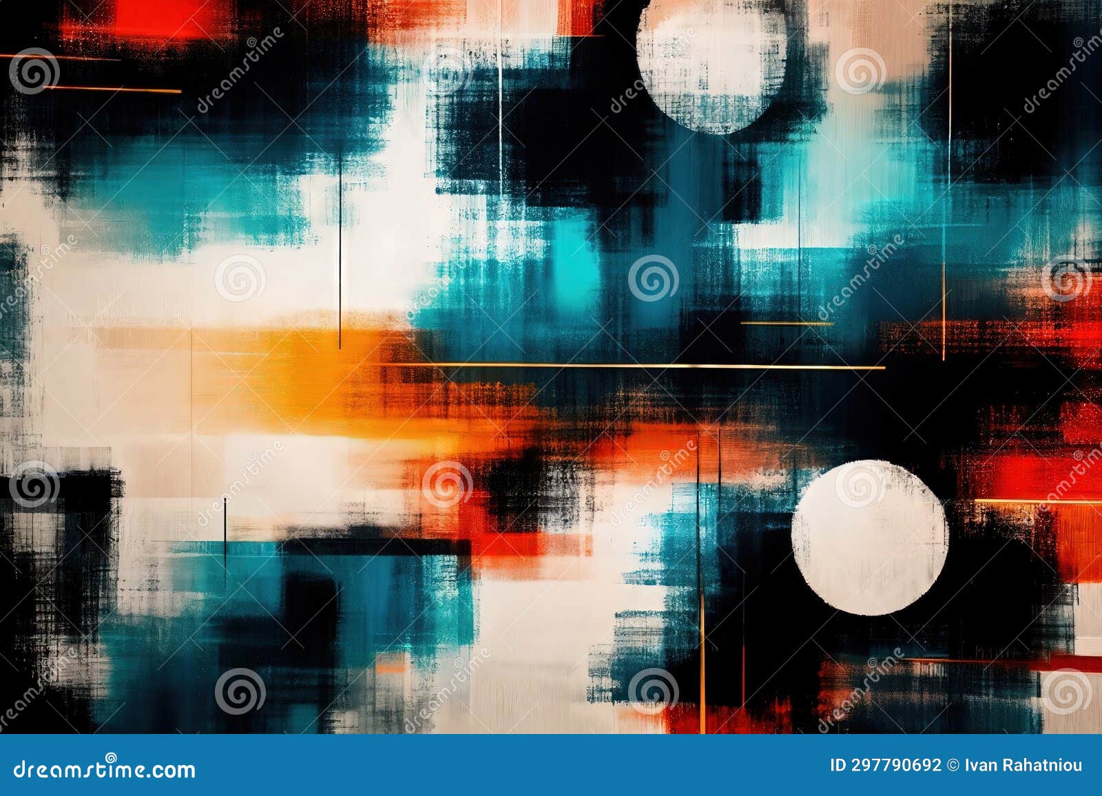 Modern Abstract Background. Straight Lines, Acryl Painting Stock ...