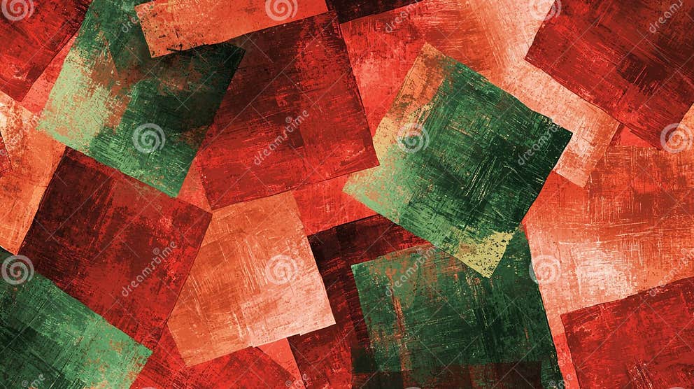 Modern Abstract Background with a Textured Pattern of Red and Green ...