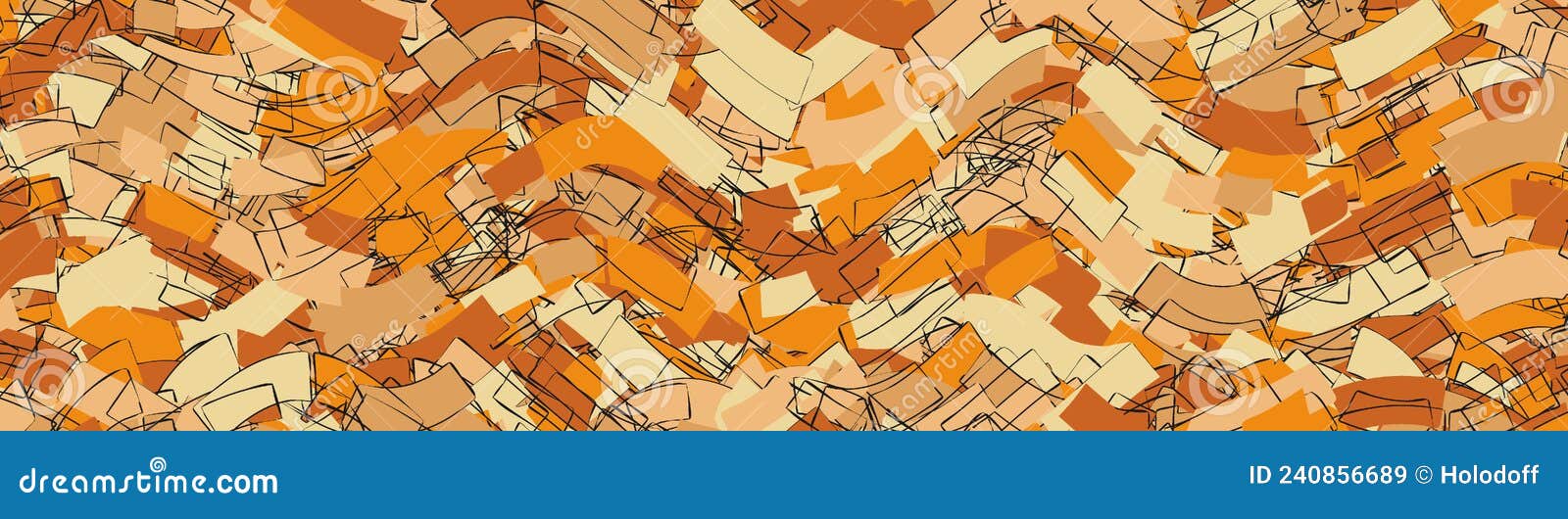 Modern Abstract Background. Wavy Colored Blocks, Doodle Shapes Stock ...