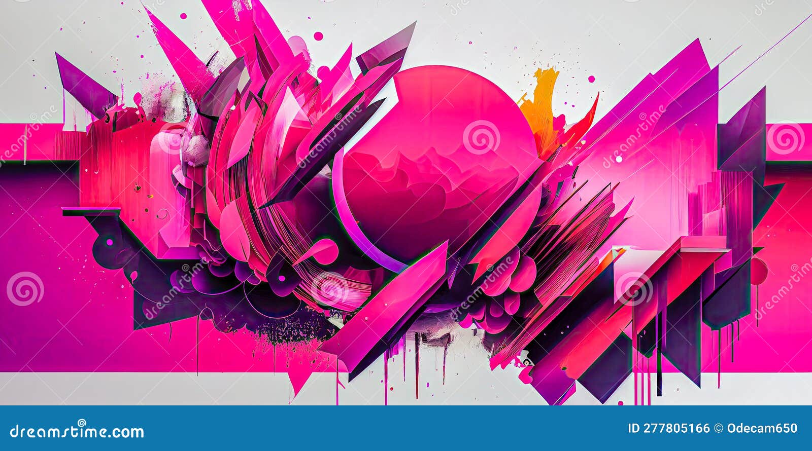 Modern Abstract with Balanced Magenta Colors Stock Illustration ...
