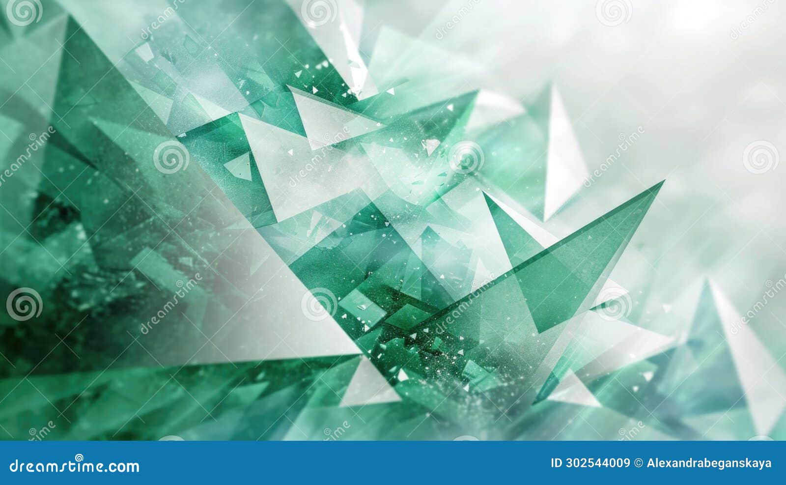 Modern Abstract Banner with Emerald and White Background Design with ...