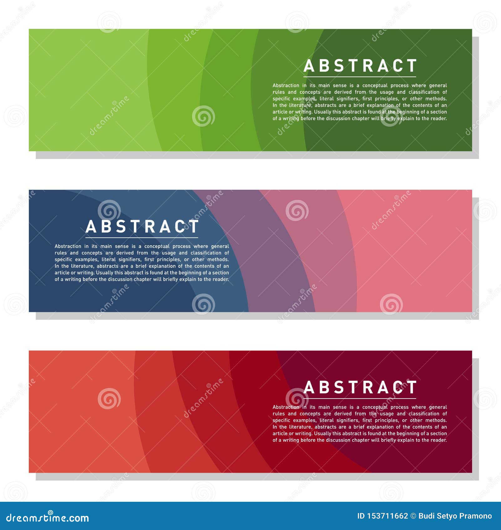 Modern Abstract Banner Set. Cool Gradient Shapes Composition. Eps10 ...