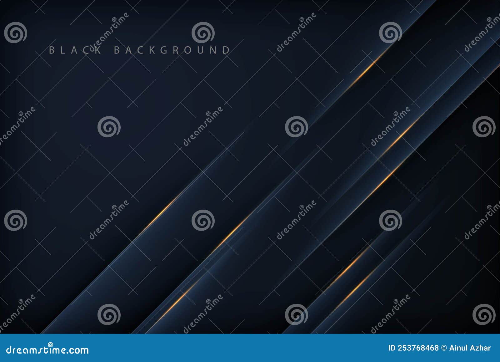 Modern Abstract Black Background with Gold Line Composition Stock ...