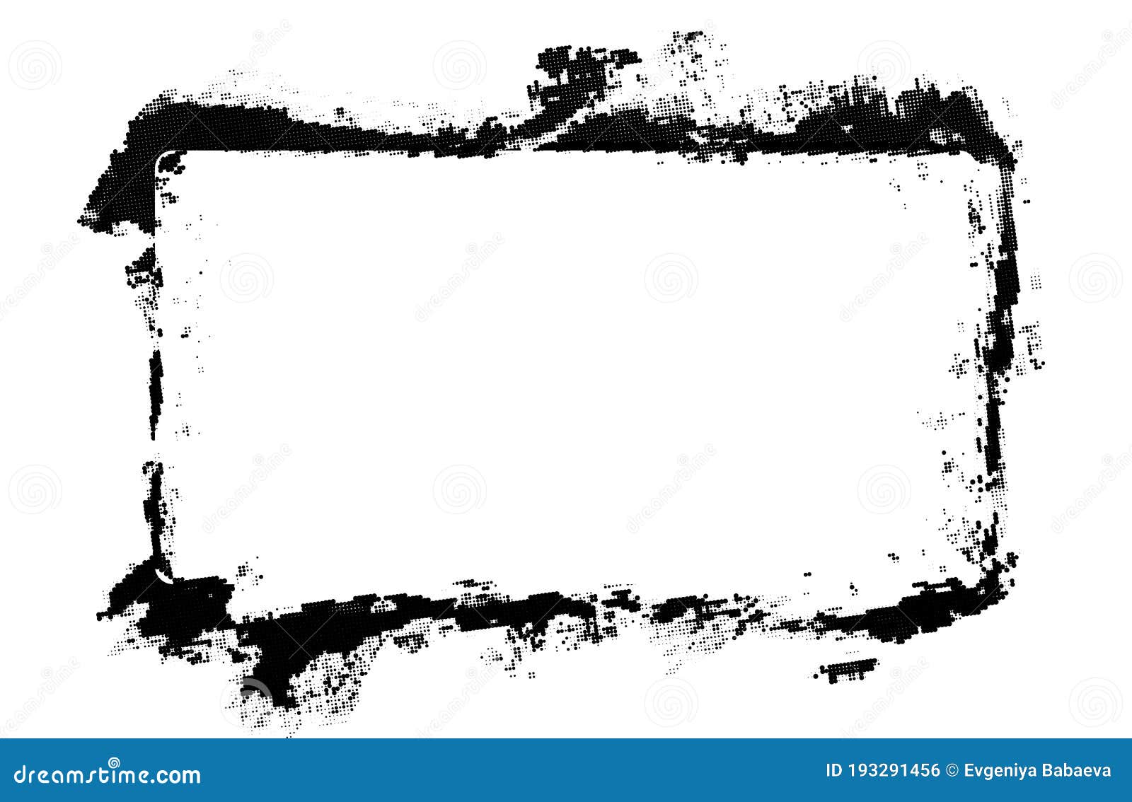 Modern Abstract Black Grunge Frame. Stock Vector - Illustration of ...