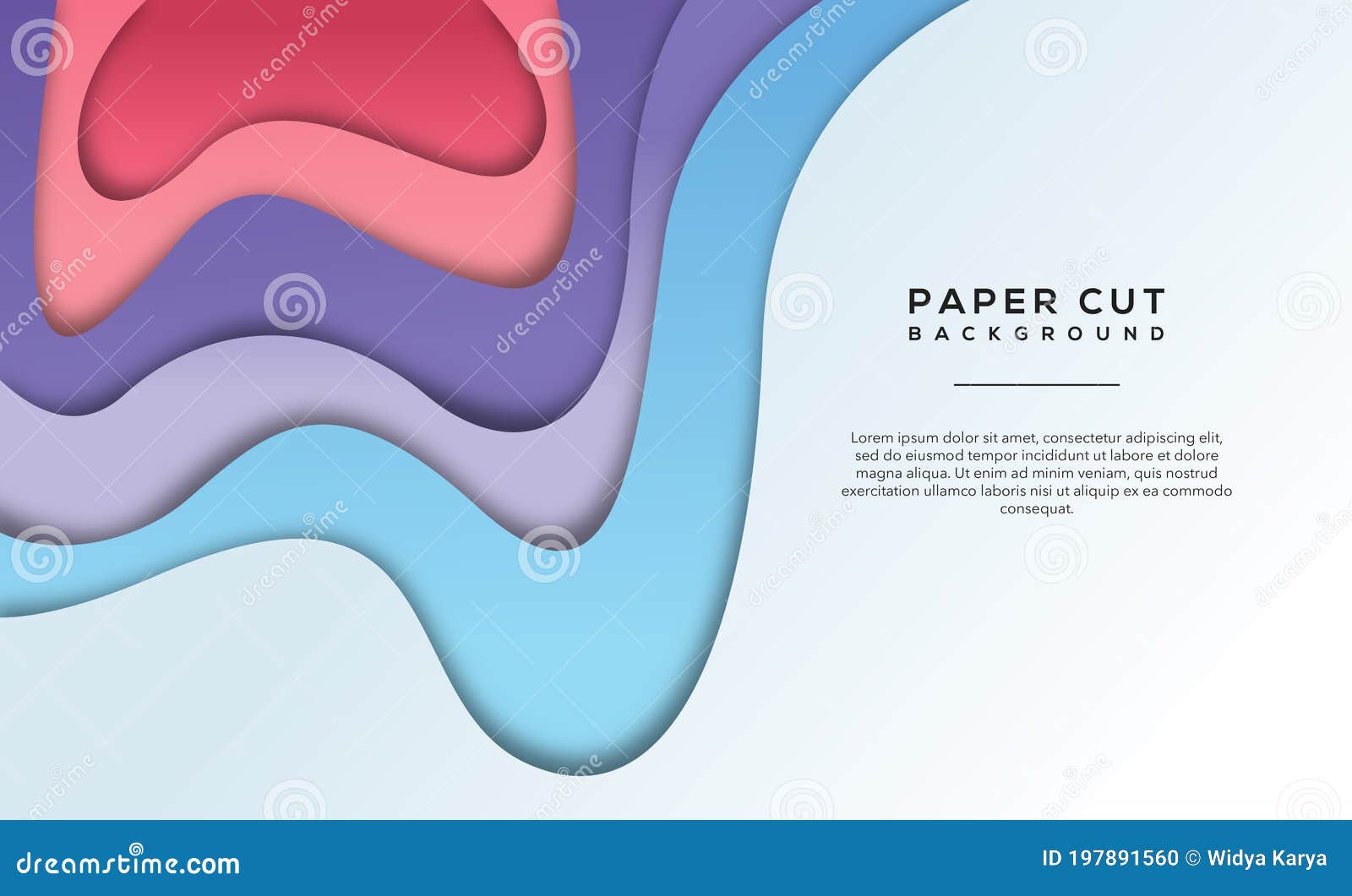 Modern Abstract Colorful Paper Cut Background Template Design Stock ...