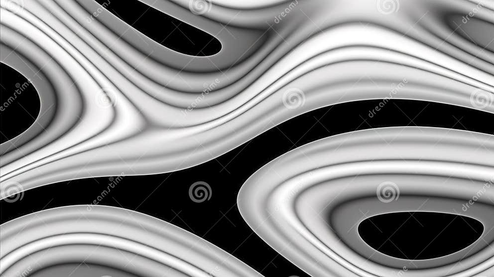 A Modern Abstract Black and White Wallpaper in a Wave Design, Ai ...