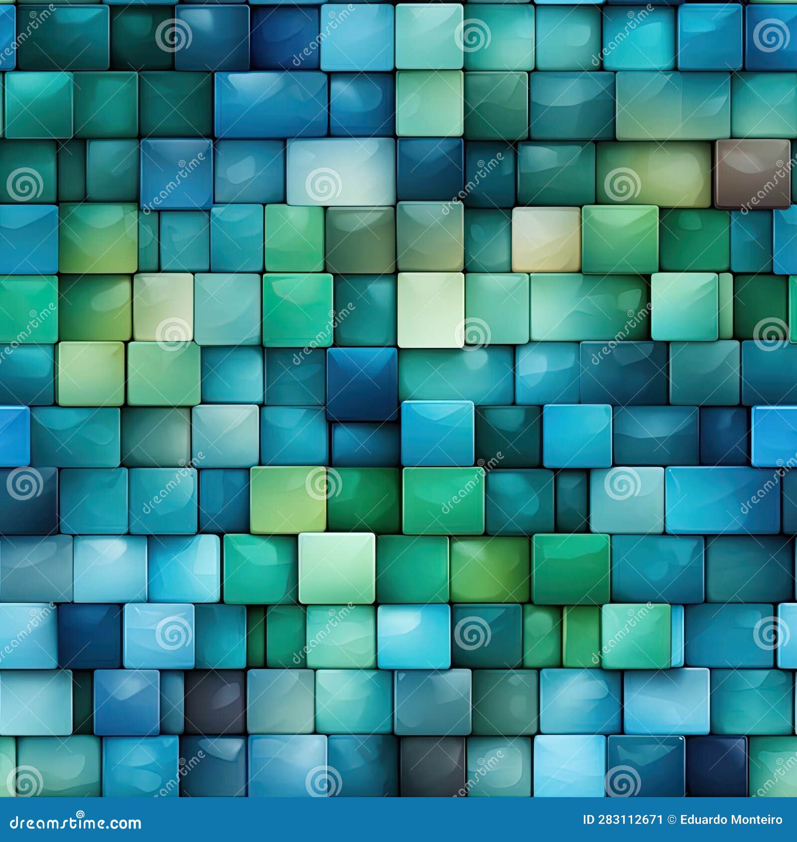 Modern Abstract Blue Tile Pattern with Colorful Gradients (tiled) Stock ...
