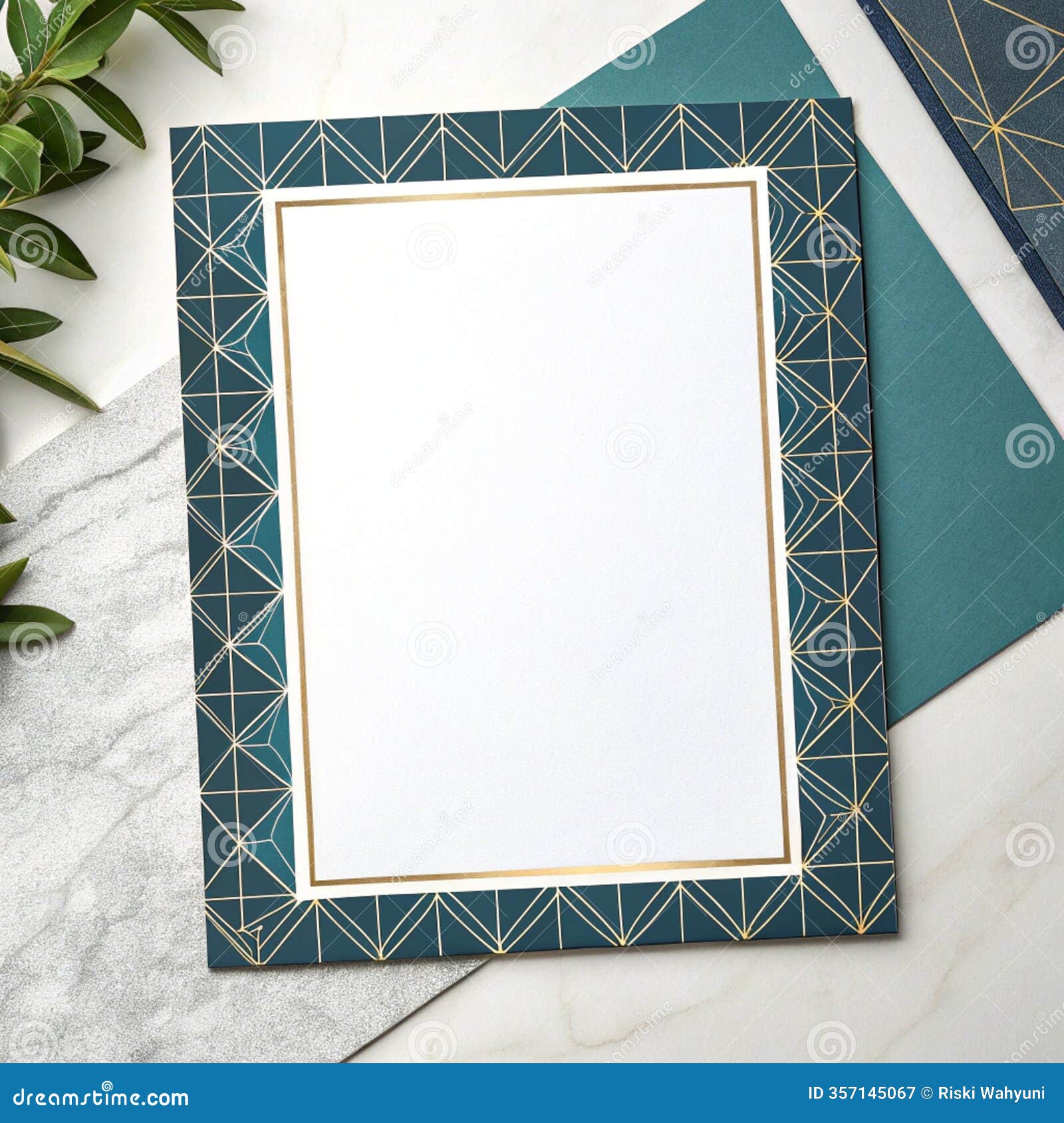 Modern Abstract Border Design with Paper Texture and Cool Contrast ...